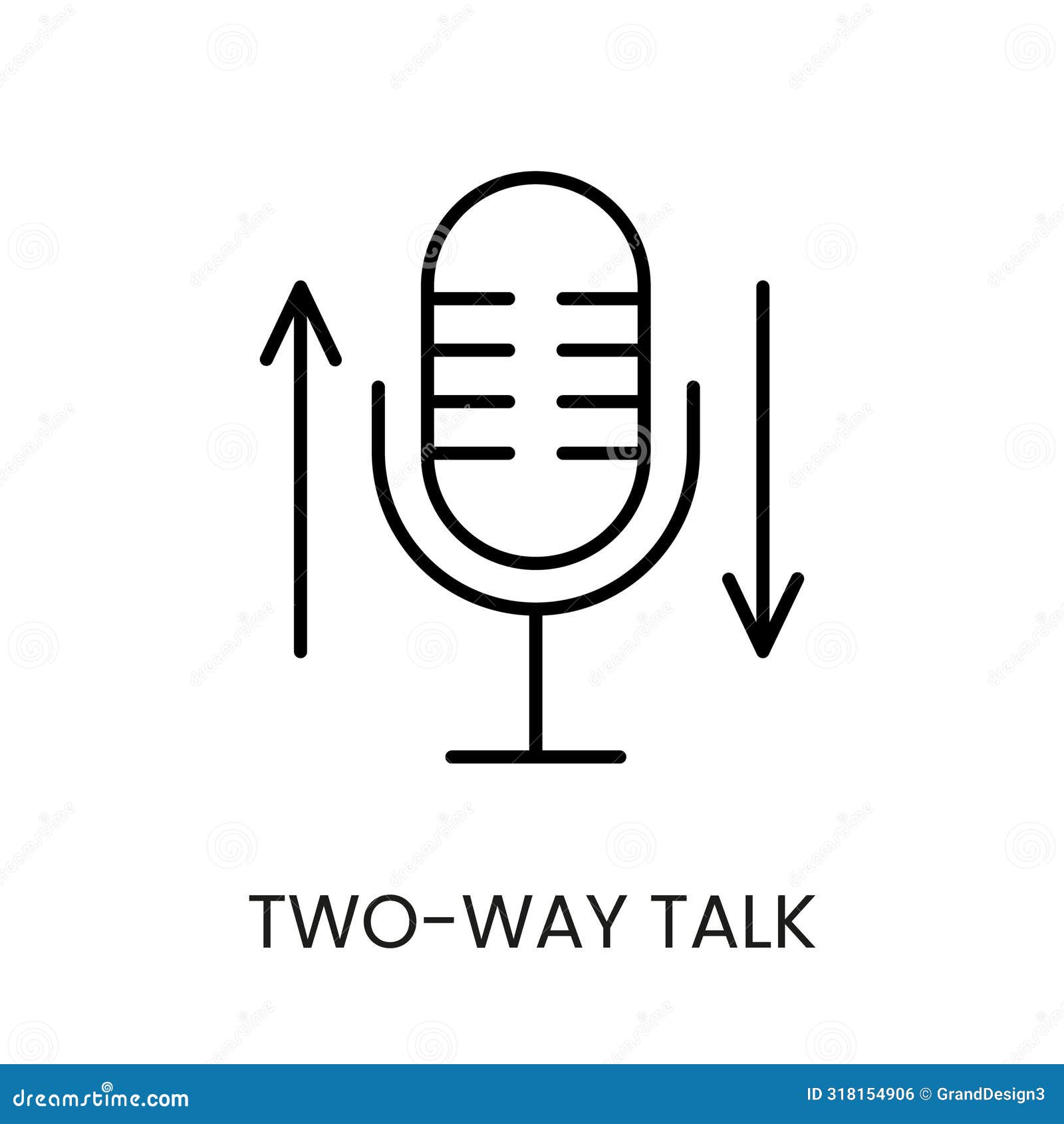 Two Way Conversation Line Vector Icon with Editable Stroke for ...
