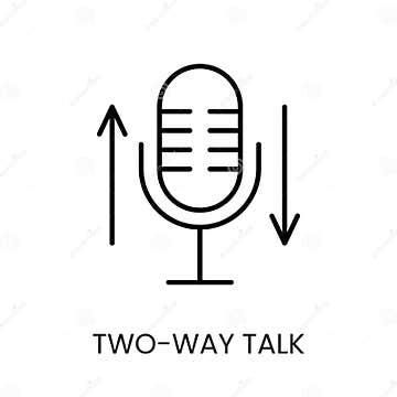 Two Way Conversation Line Vector Icon with Editable Stroke for ...