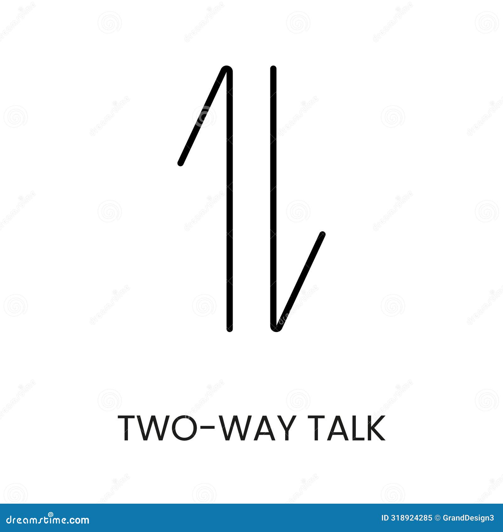 Two Way Conversation Line Vector Icon with Editable Stroke for ...