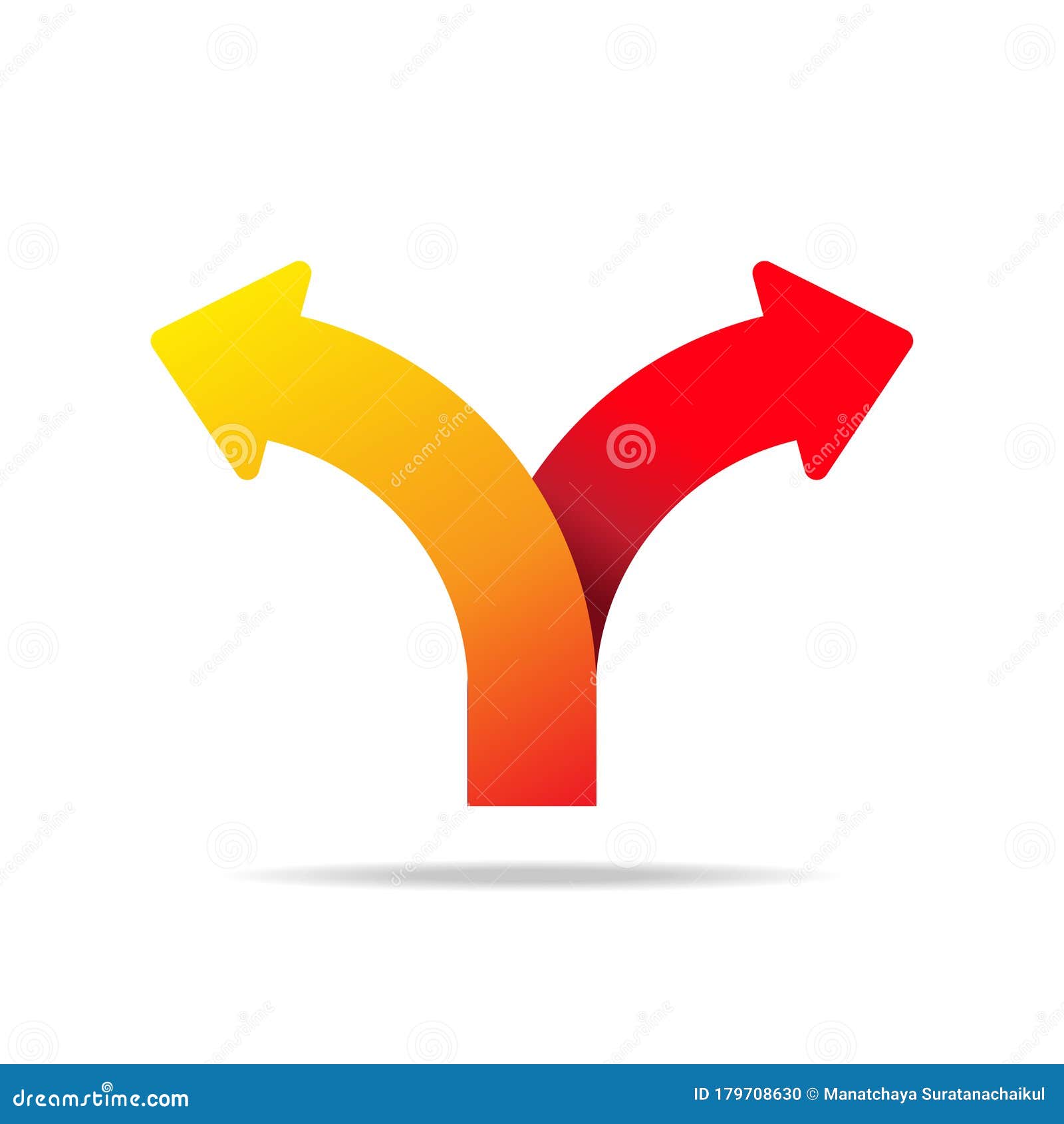 Two way direction arrows stock vector. Illustration of vector - 179708630