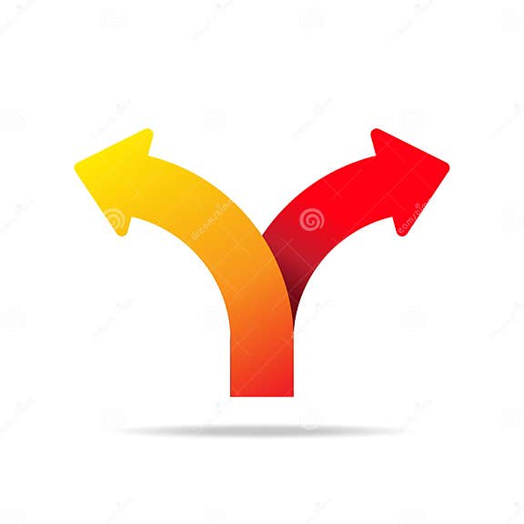 Two way direction arrows stock vector. Illustration of vector - 179708630