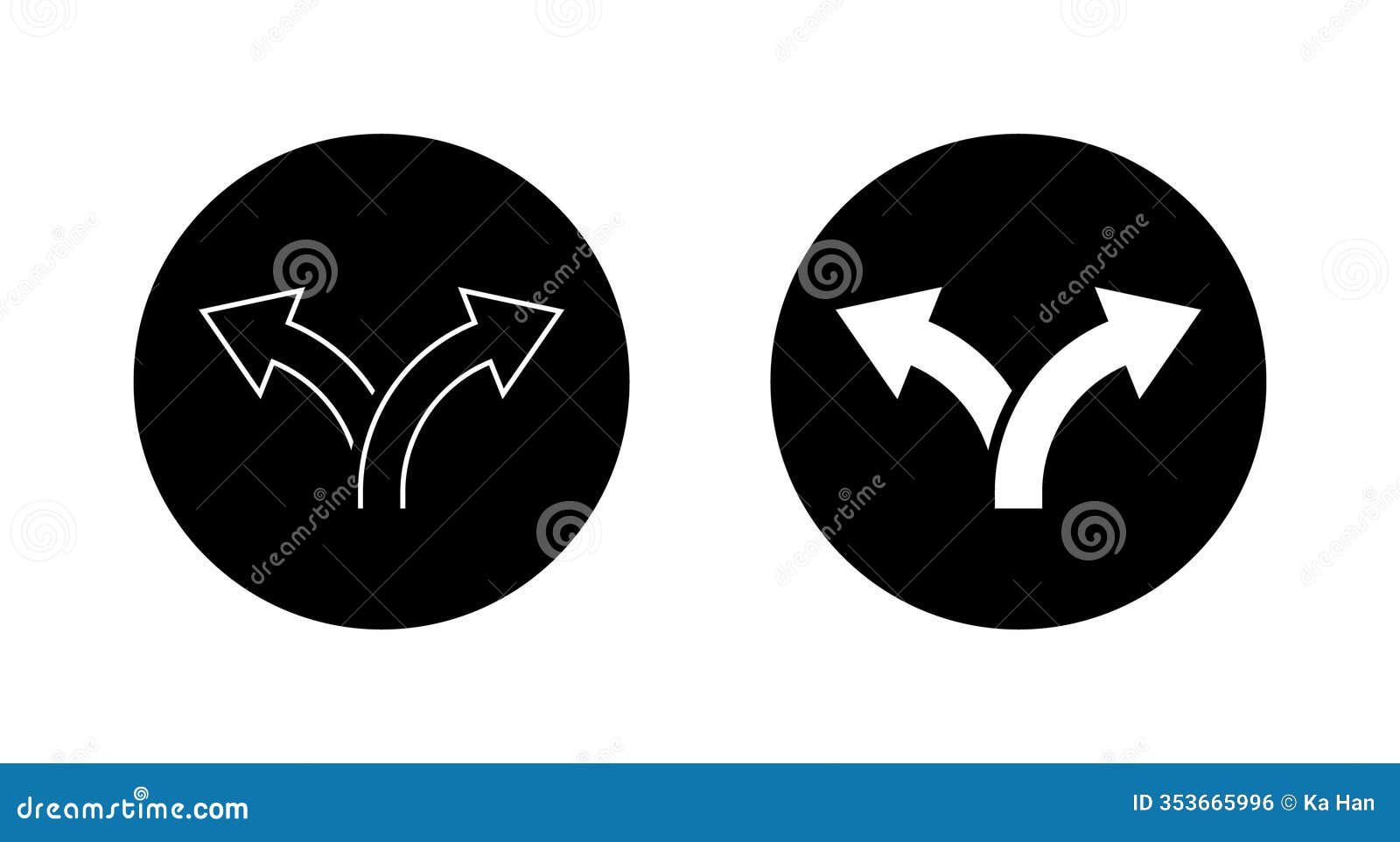 Two Way Direction Arrow Icon on Black Circle. Double Arrows Sign Symbol ...