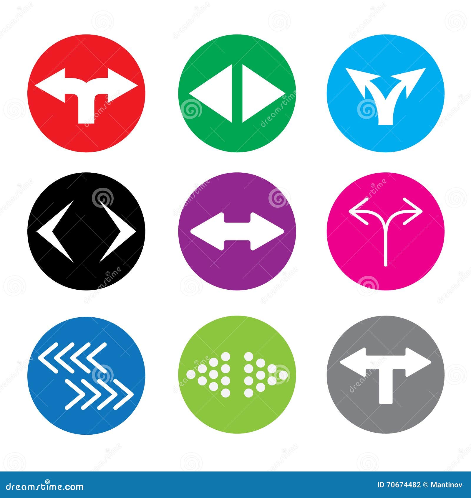 Two Way Direction Symbol Icons Stock Vector - Illustration of pathway ...