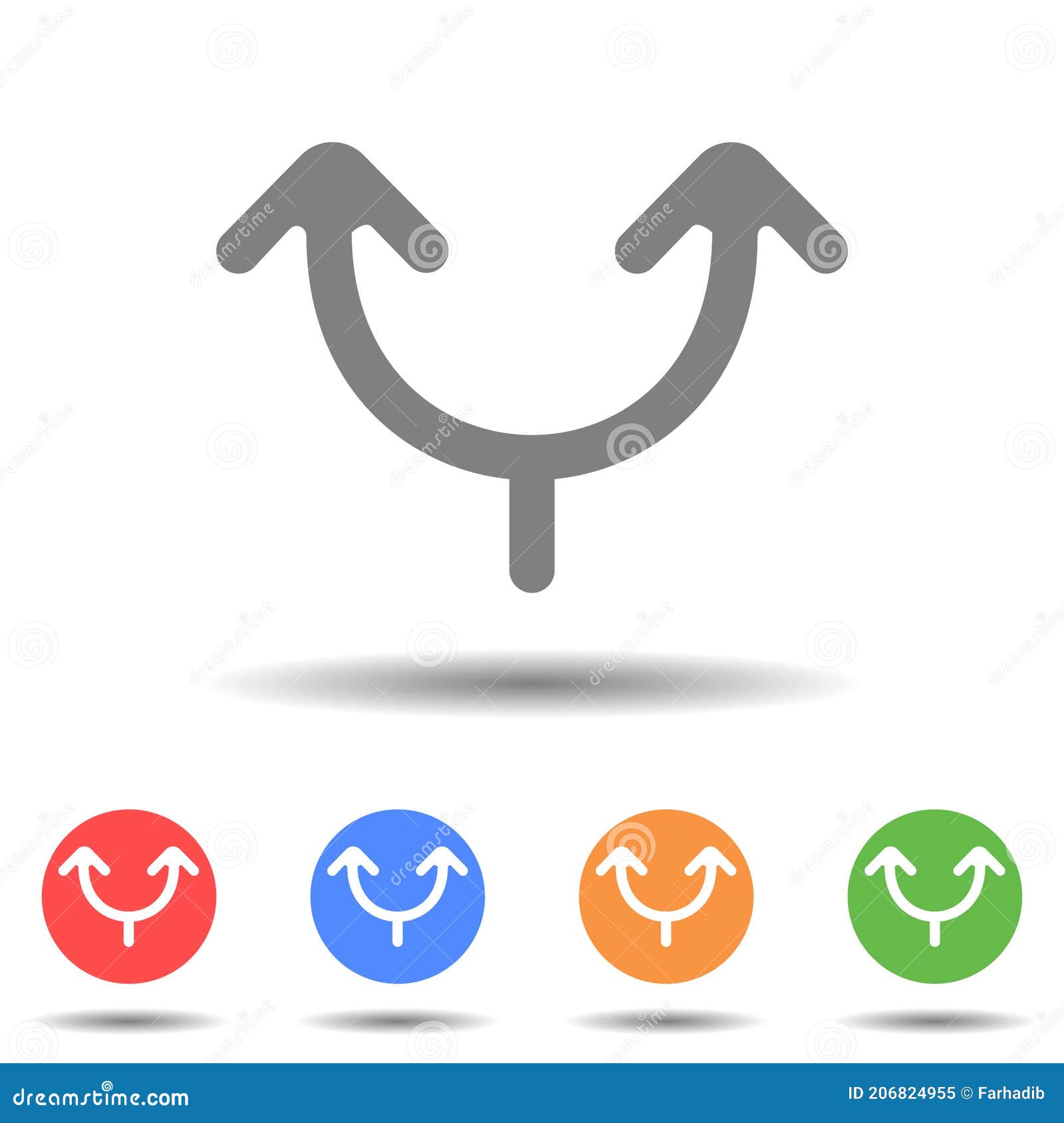 Two Way & Exchange Arrow Vector Icon. Gradient Gold Metal with Dark ...