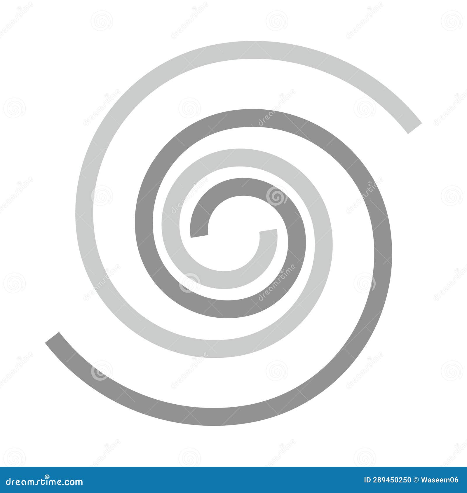 Two Way Grey Spiral Lines Vector Stock Vector - Illustration of circle ...