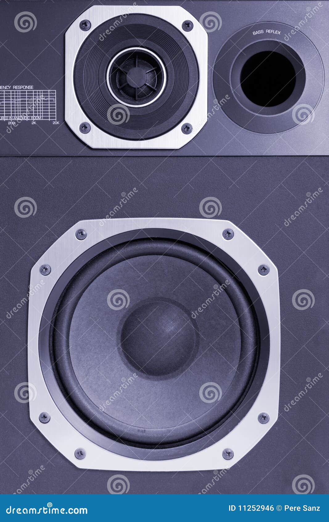 Two Way Hi-fi Audio Speaker, Blue Toned Stock Photo - Image of fidelity ...