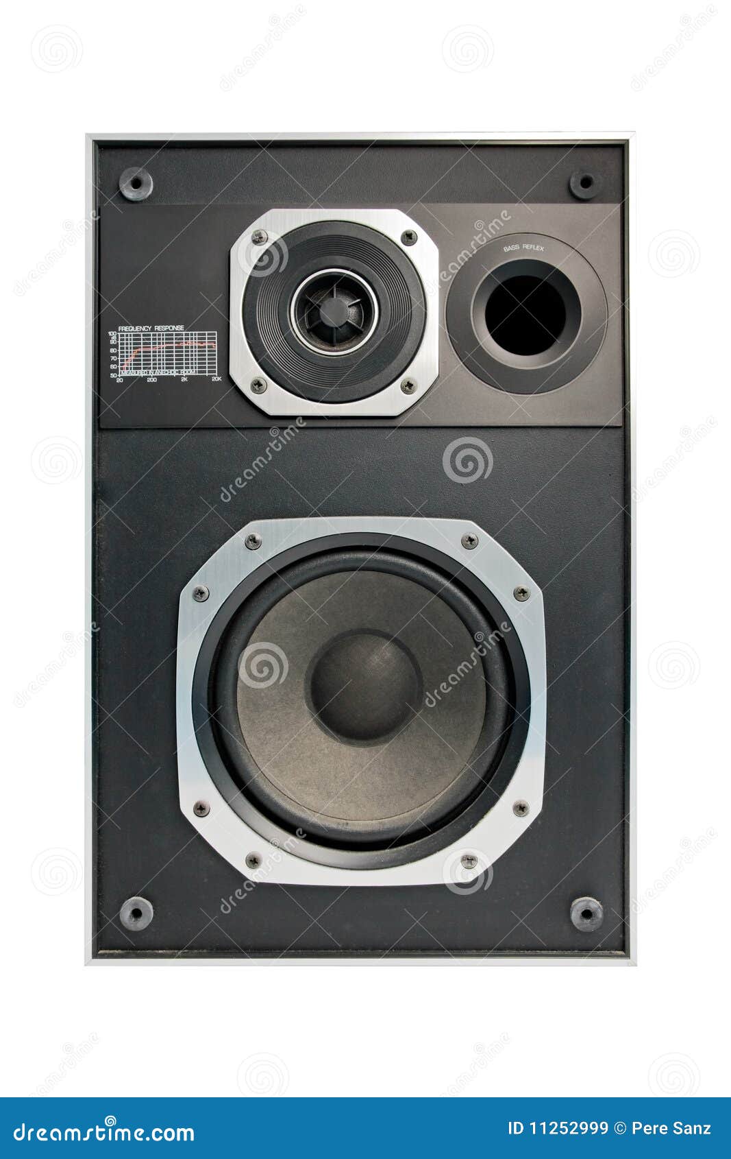 Two Way Hifi Audio Speaker, Isolated Stock Image - Image of technology ...