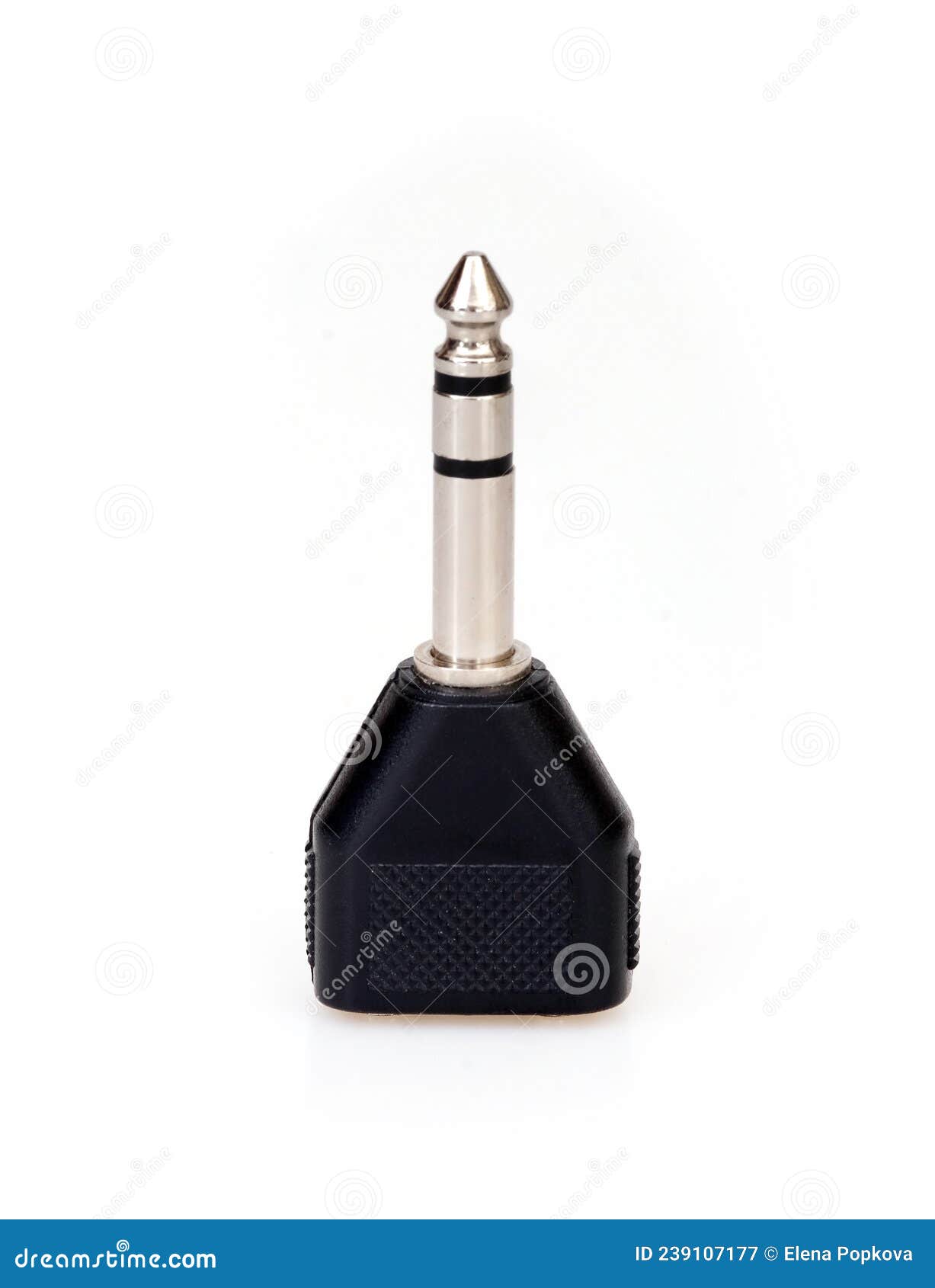 Two-way Jack Adapter Isolated on White Background Stock Image - Image ...