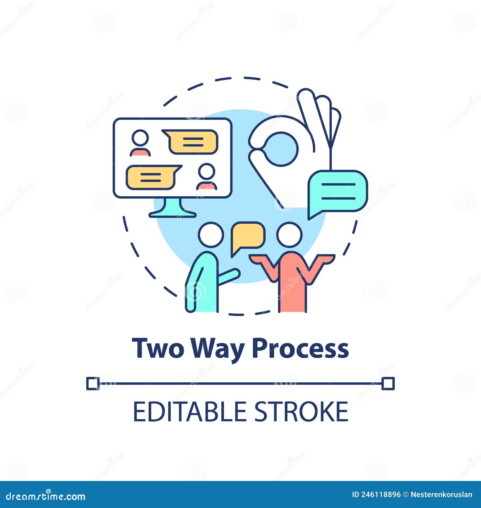Two Way Process Concept Icon Stock Vector - Illustration of ...
