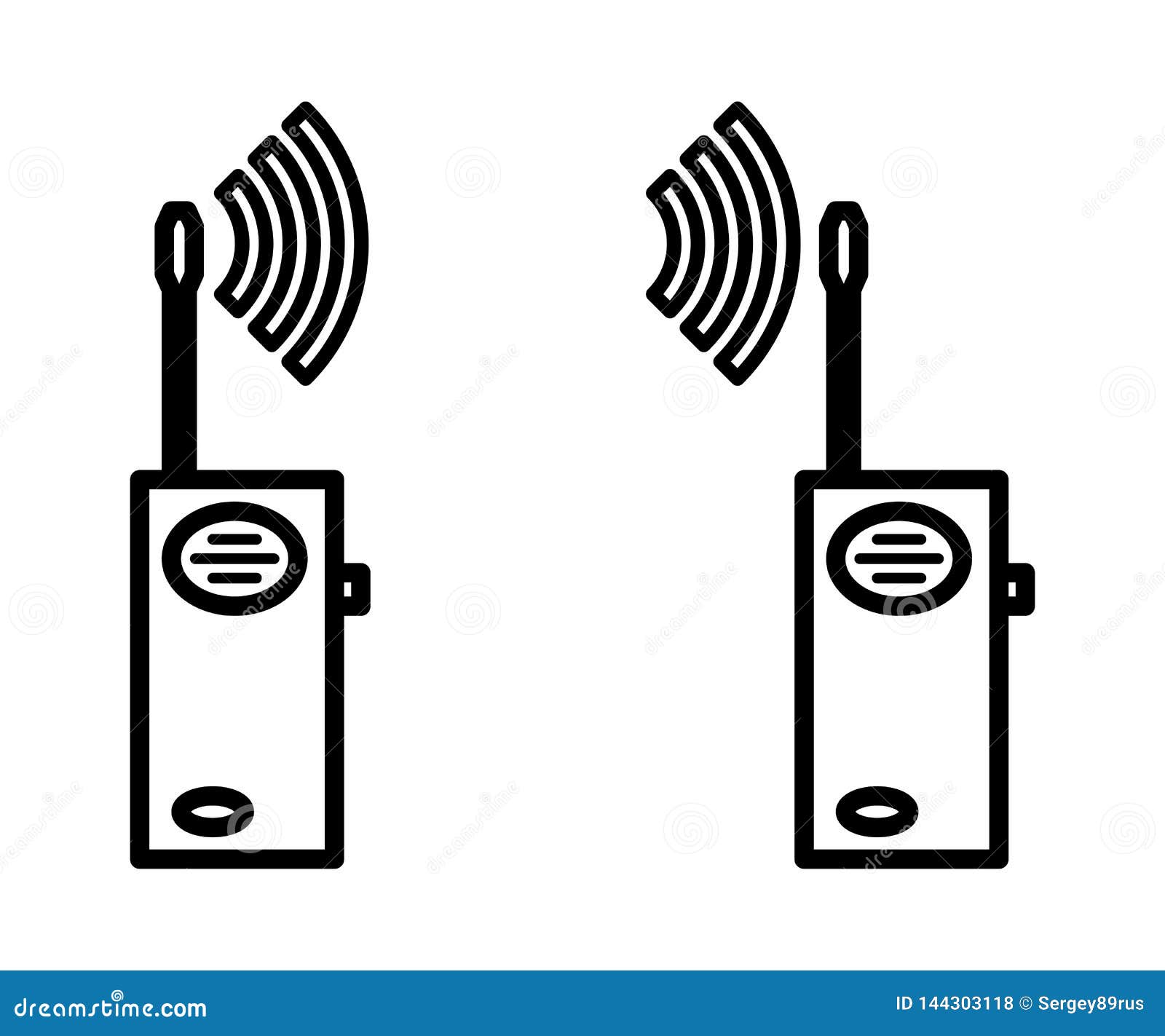 Two way radios icon. stock vector. Illustration of customer - 144303118