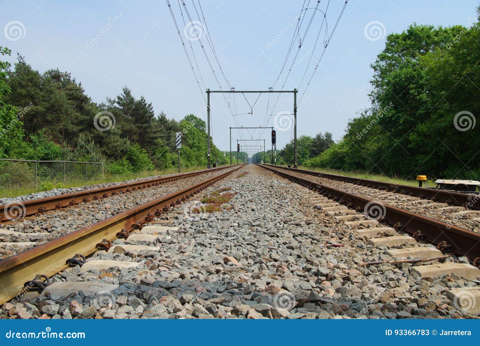 Two way railroad track stock image. Image of transport - 93366783