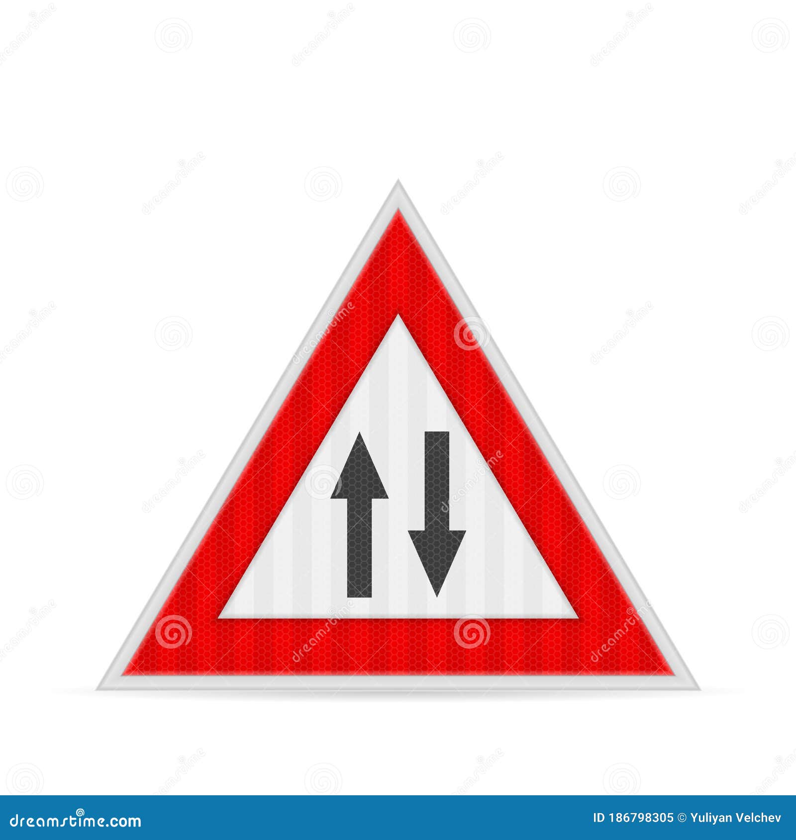 Two way road sign stock vector. Illustration of metal - 186798305