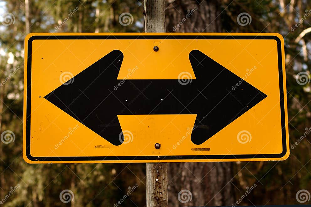 Two-way Sign stock image. Image of change, opposing, oppose - 1998639