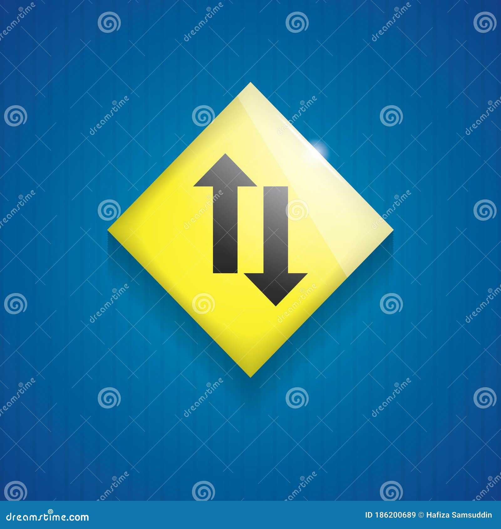 Two-way Sign. Vector Illustration Decorative Design Stock Vector ...