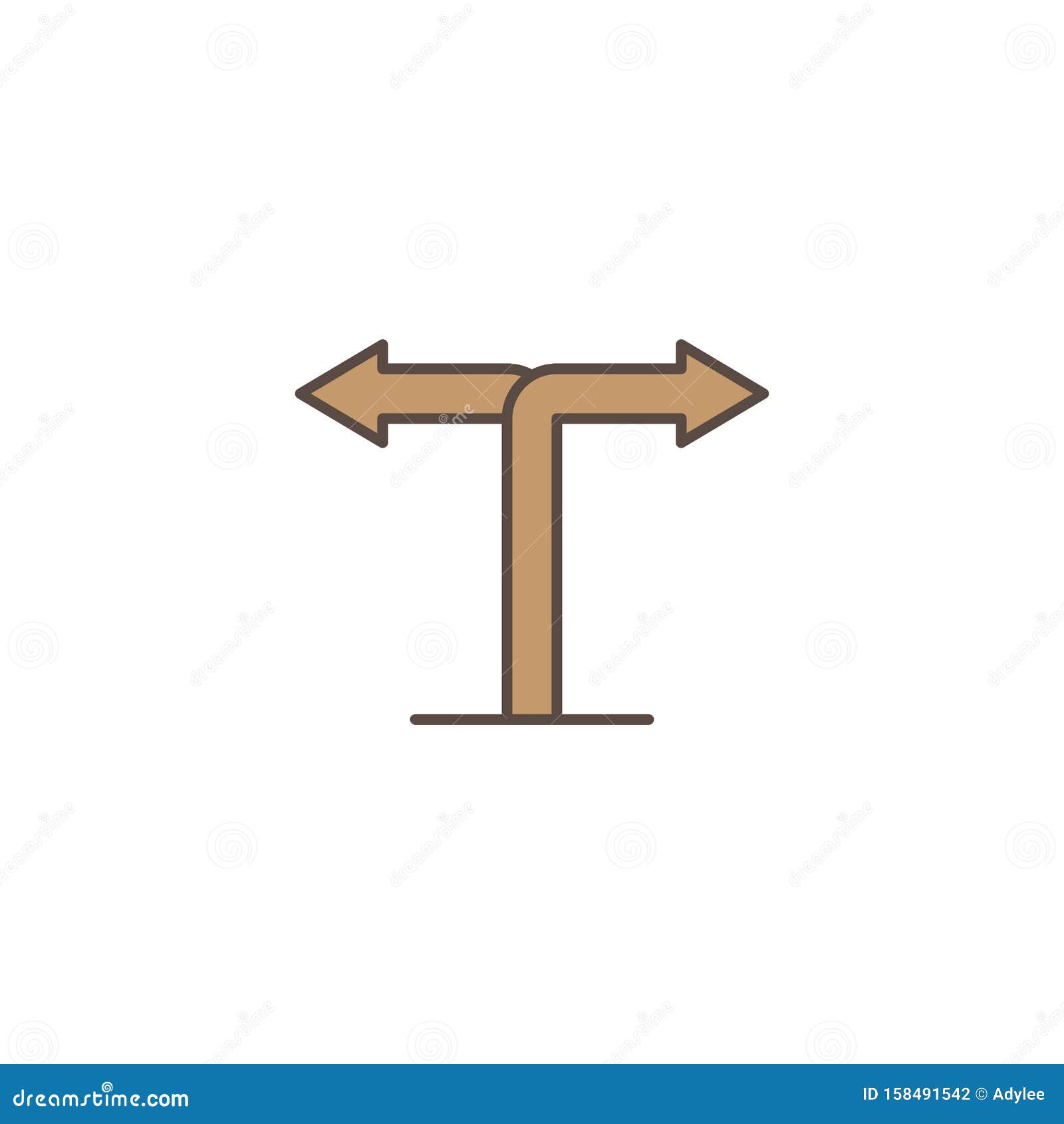 Two Way Signpost, Pointer Vector Icon Symbol Isolated on White ...