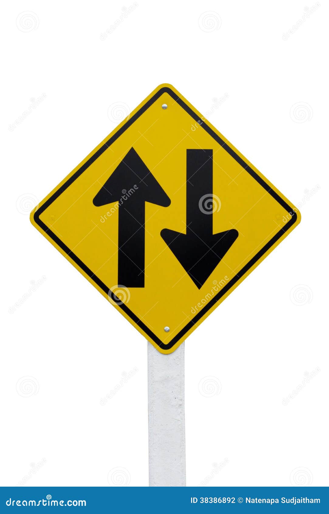 Two way traffic sign stock photo. Image of colorful, arrow - 38386892