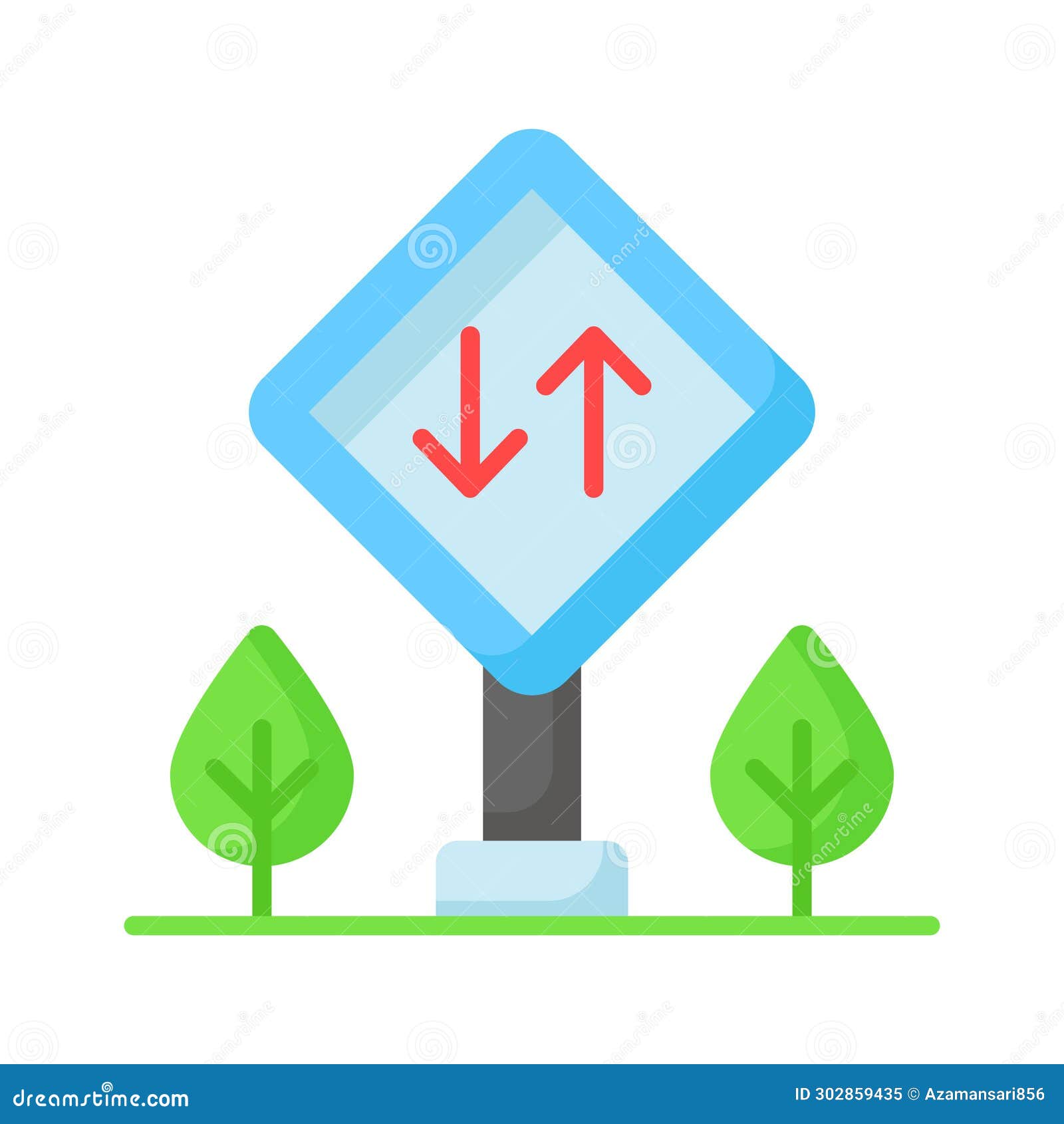 Two Way Traffic Signs Icon, Ready for Premium Use Stock Vector ...
