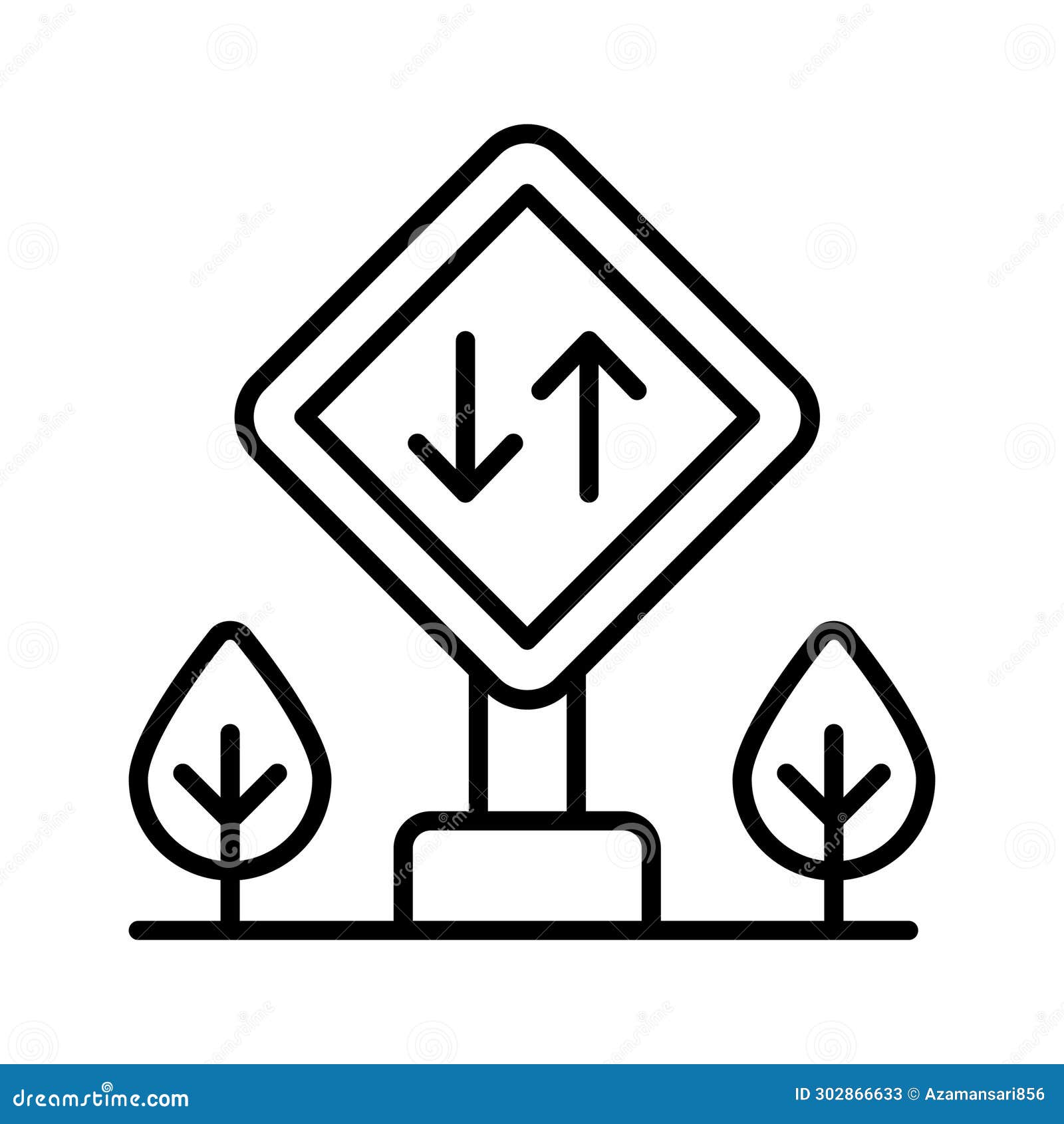 Two Way Traffic Signs Icon, Ready for Premium Use Stock Vector ...