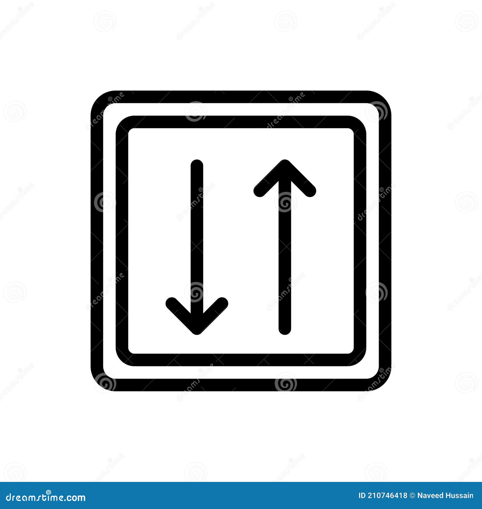 Two way stock vector. Illustration of directional, cutout - 210746418