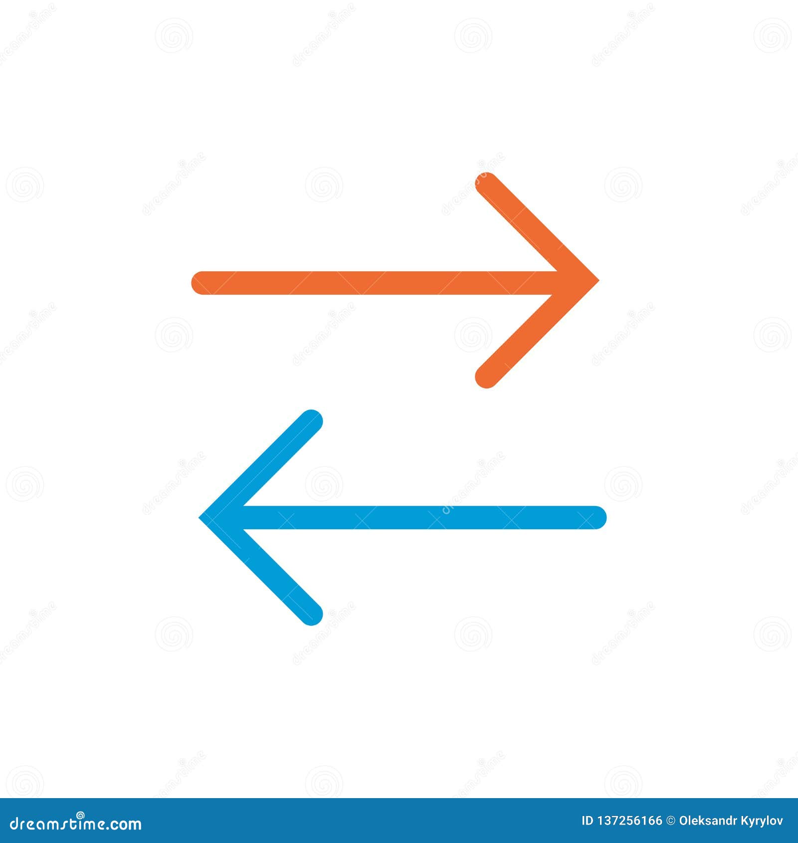 Two Ways Linear Icon. Two Ways Concept Symbol Design. Thin Graphic ...