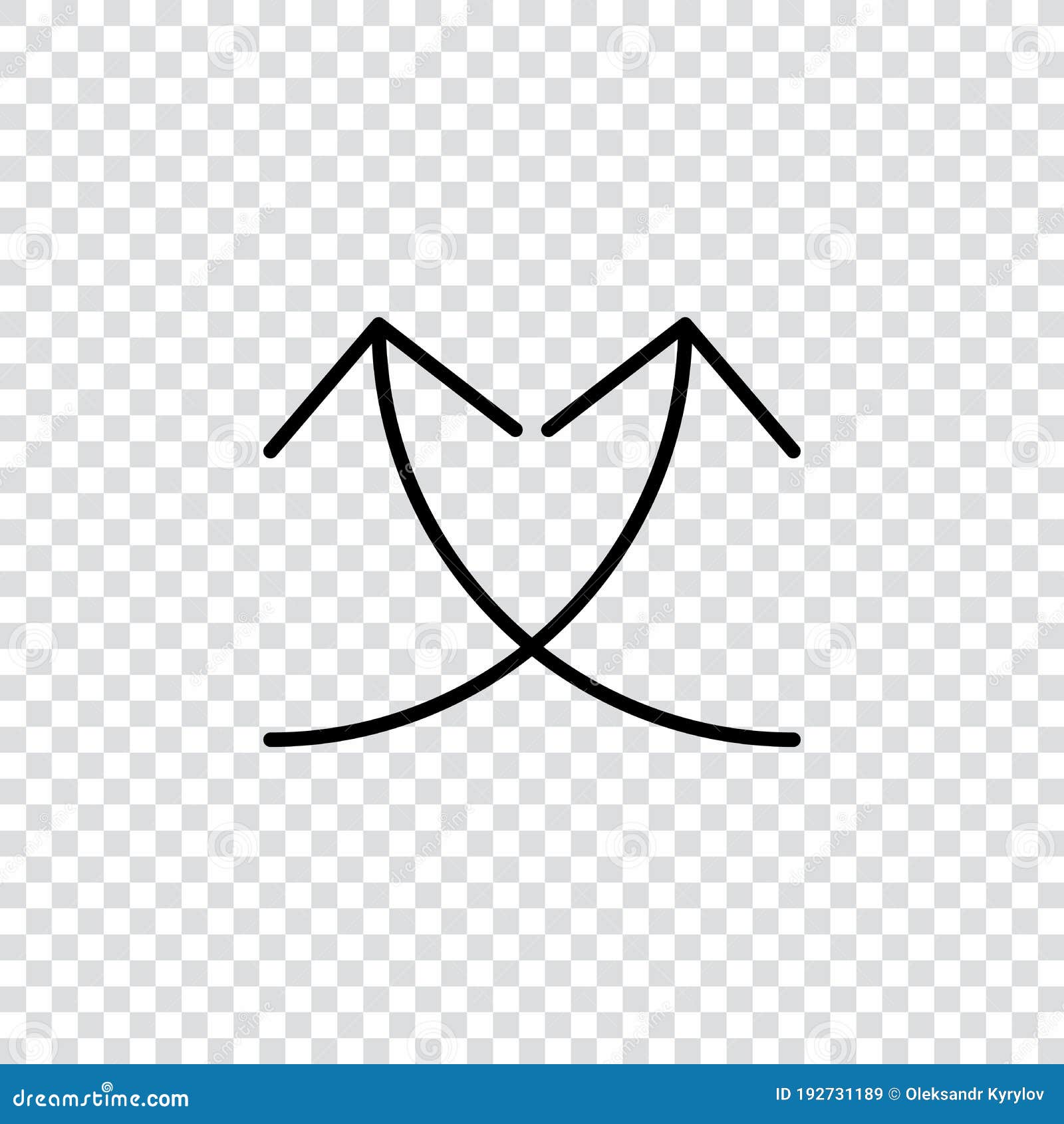 Two Ways Parallel Arrows Separating Ways Illustration. Stock Vector ...