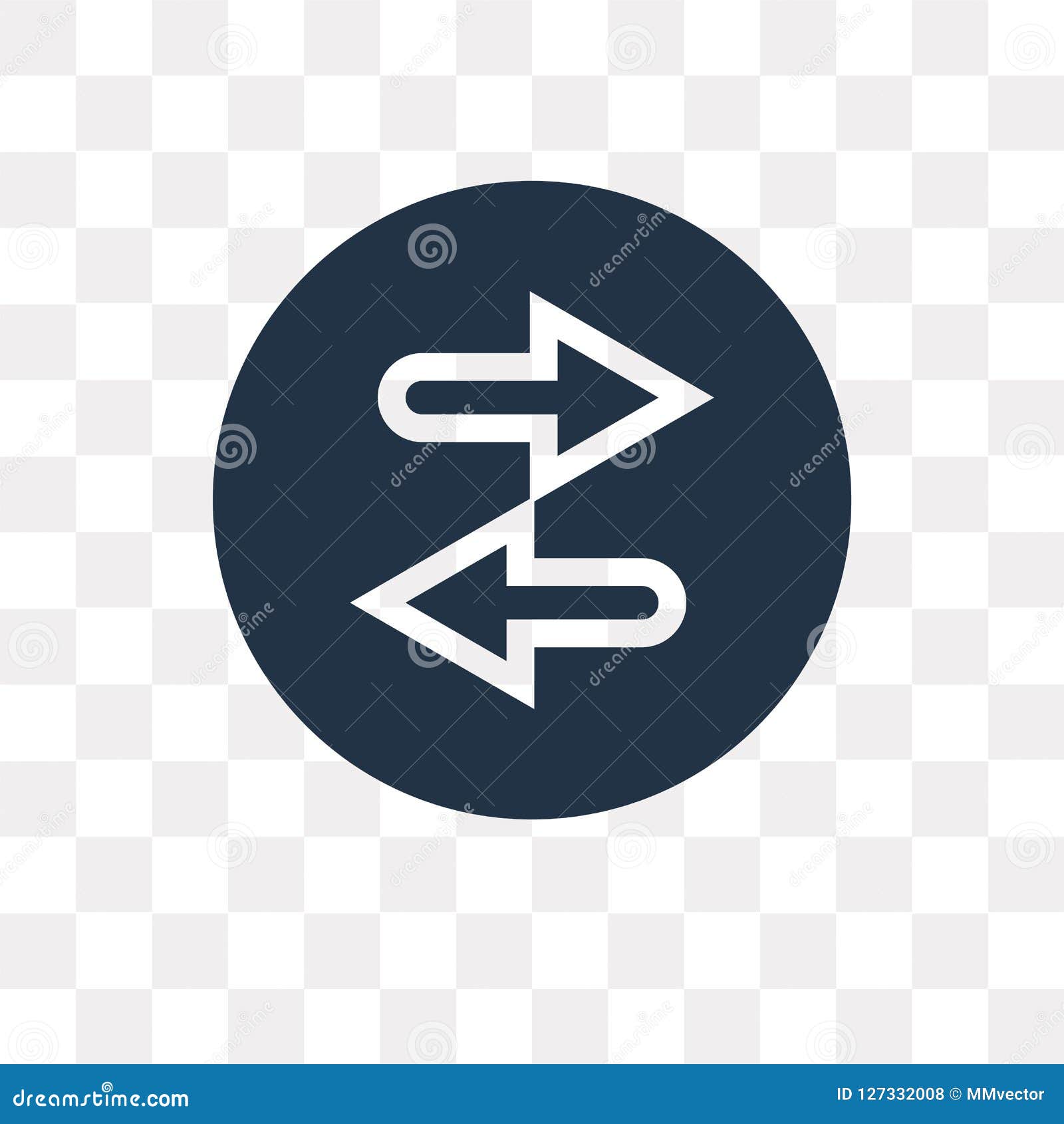 Two Ways Vector Icon Isolated on Transparent Background, Two Way Stock ...