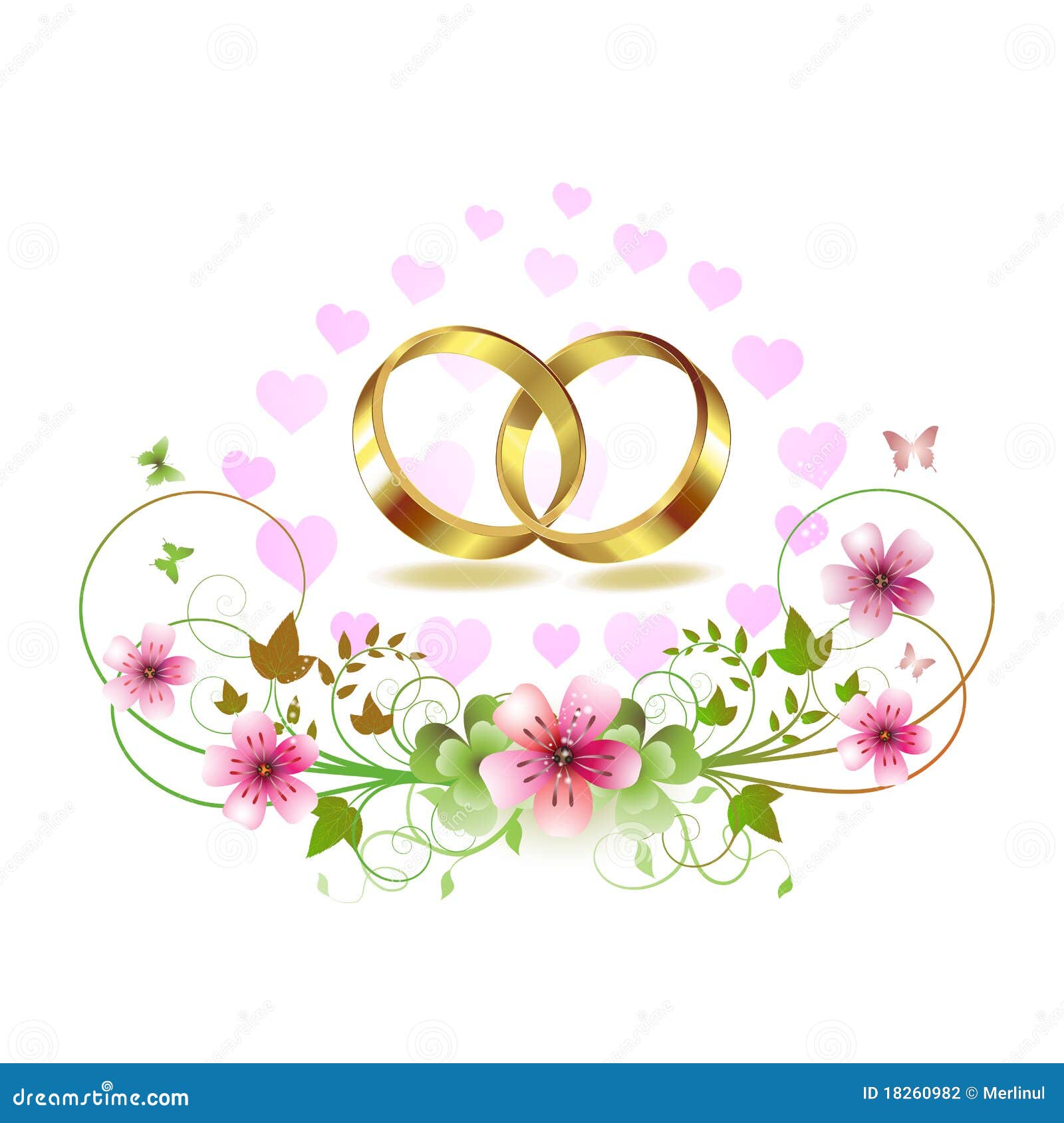 Two wedding ring stock vector. Illustration of jewelery - 18260982