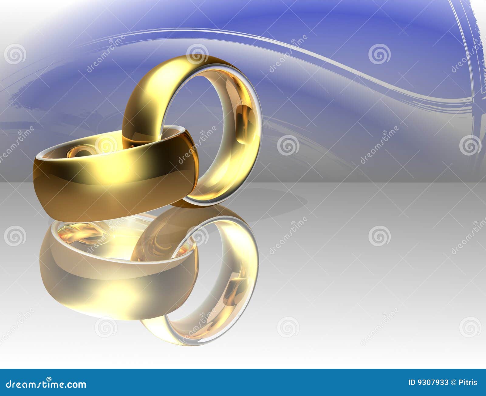 Two wedding ring stock illustration. Illustration of join - 9307933