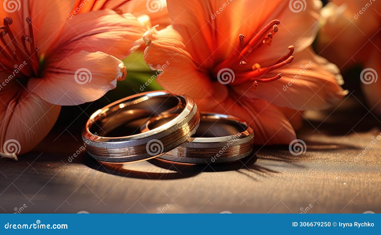 Two Wedding Ring on Pastel Background Stock Illustration - Illustration ...