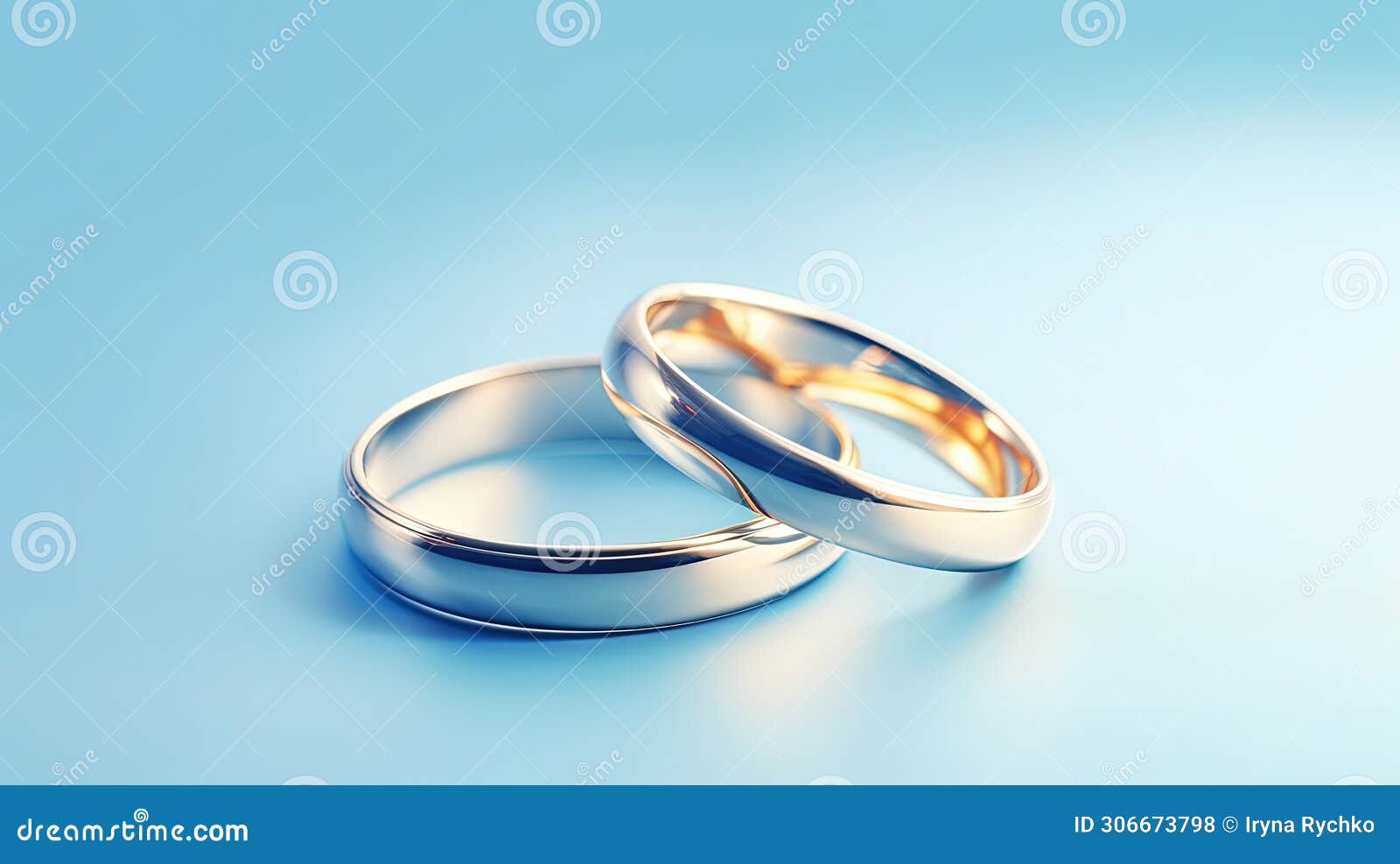 Two Wedding Ring on Pastel Background Stock Photo - Image of decoration ...