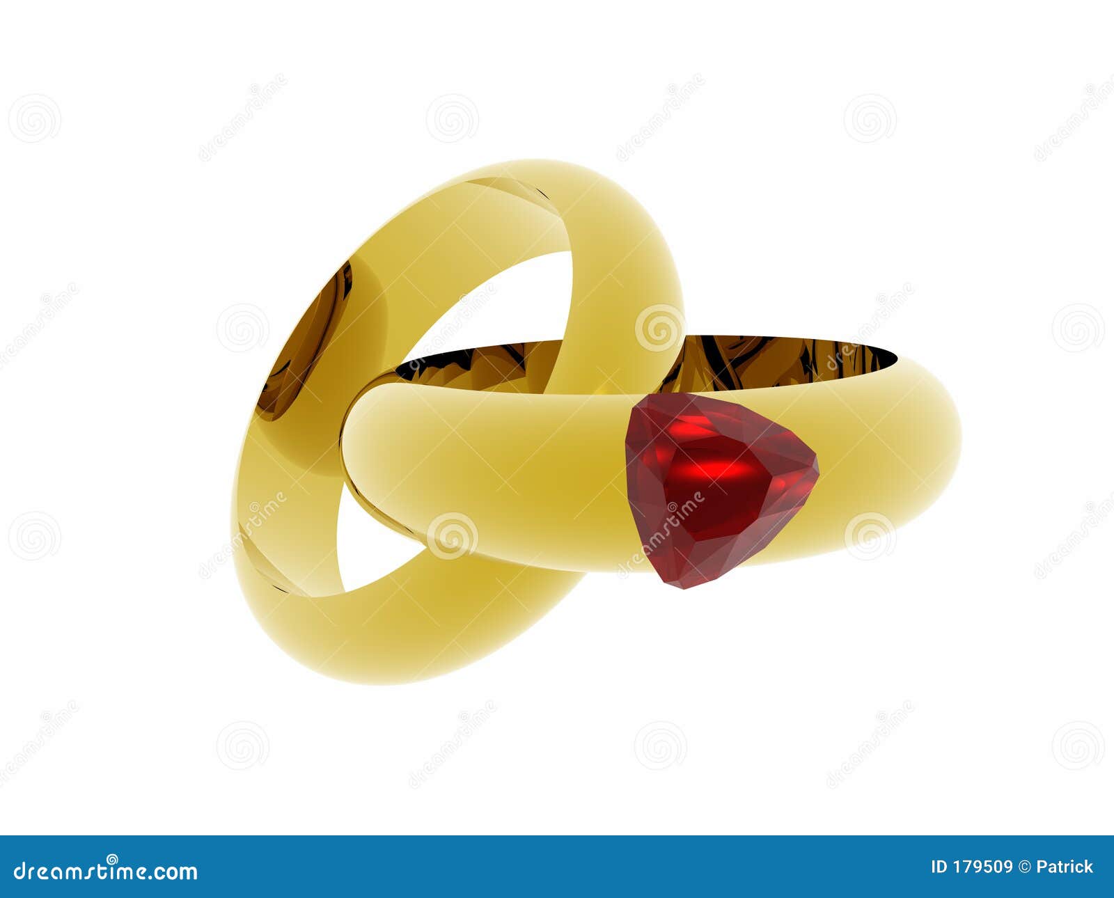 Two wedding rings. stock illustration. Illustration of ring - 179509