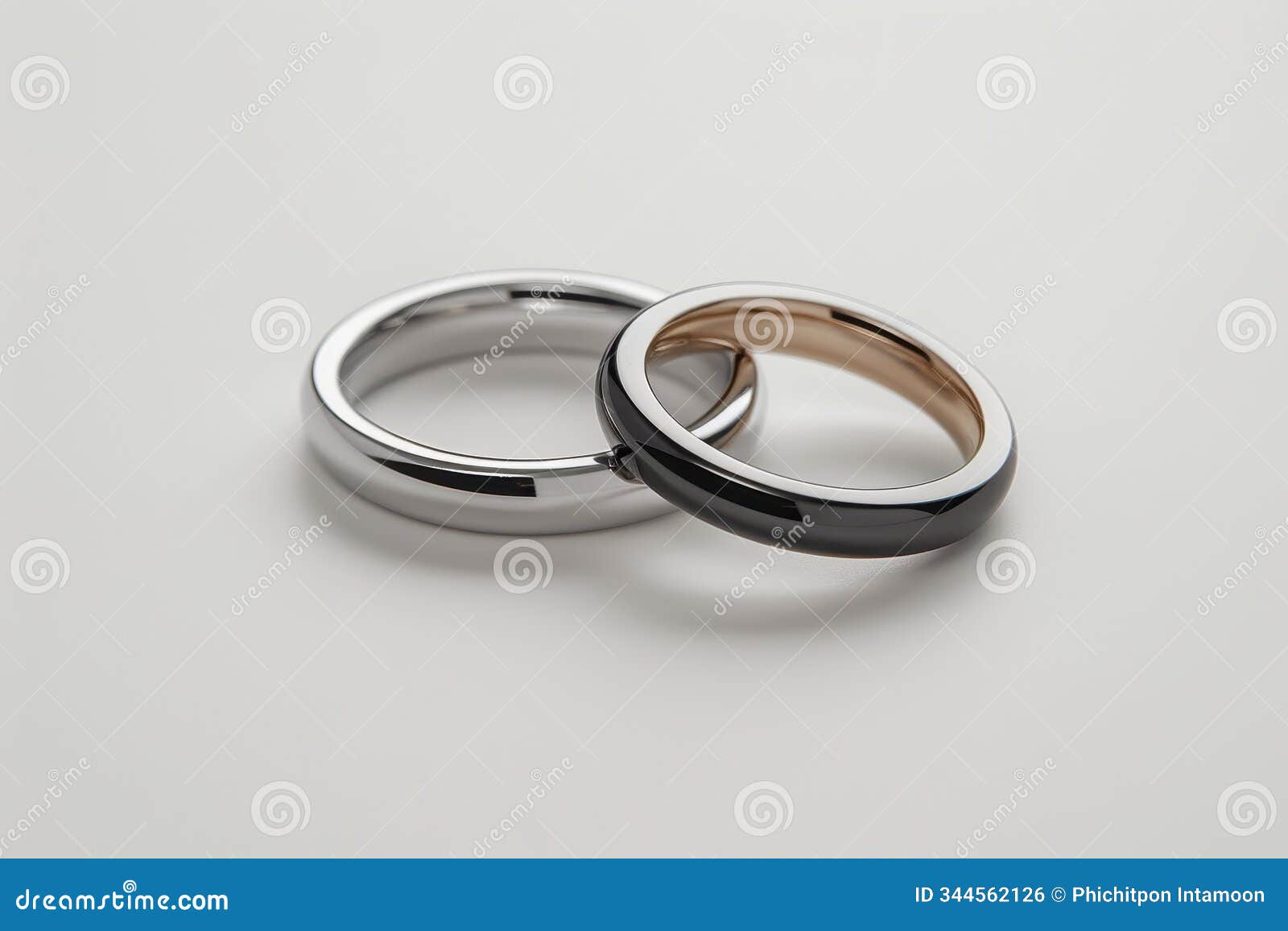 Two Wedding Rings Cut Out. Based on Generative AI Stock Photo - Image ...
