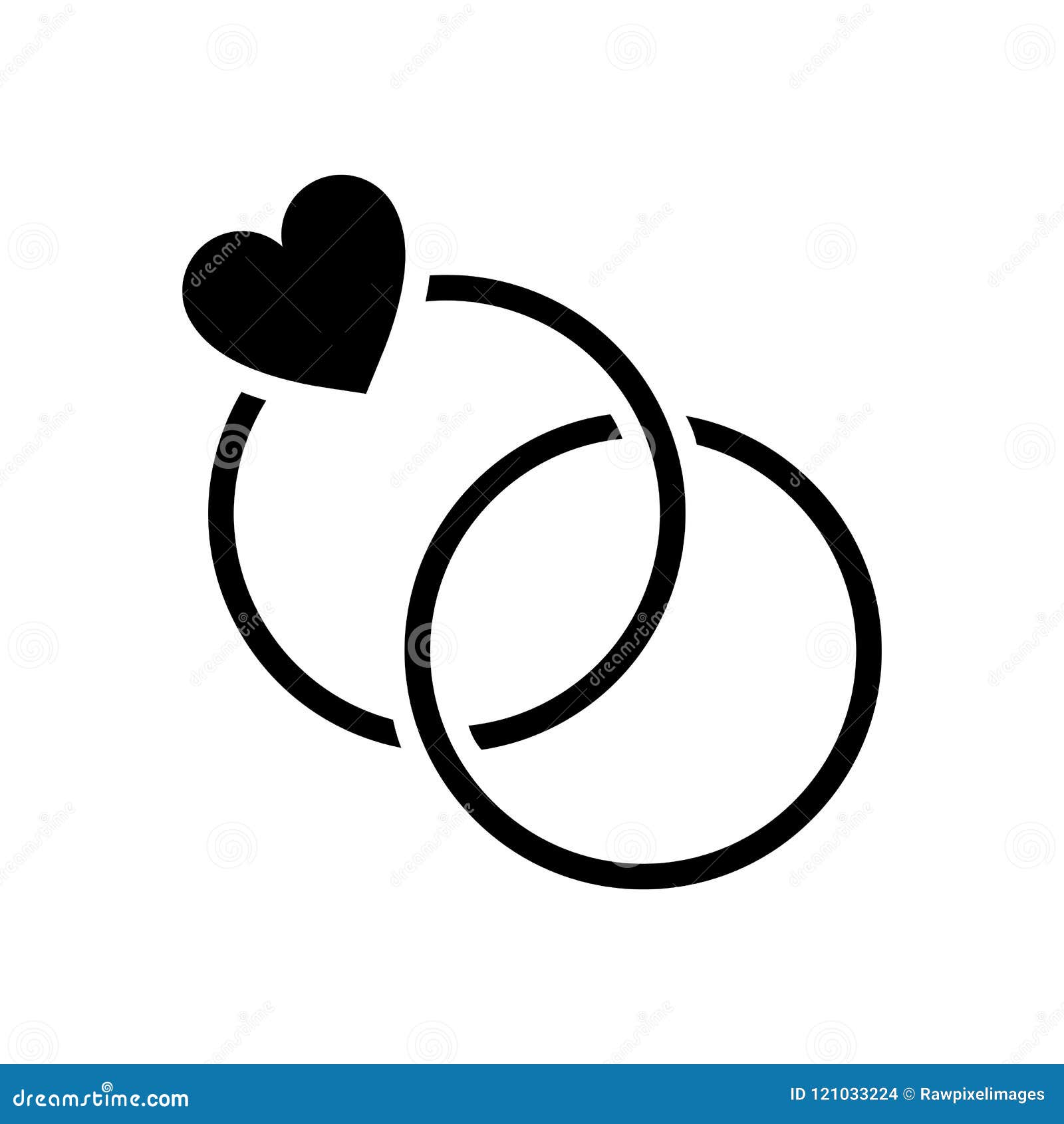 Two Wedding Rings Graphic Illustration Stock Vector - Illustration of ...