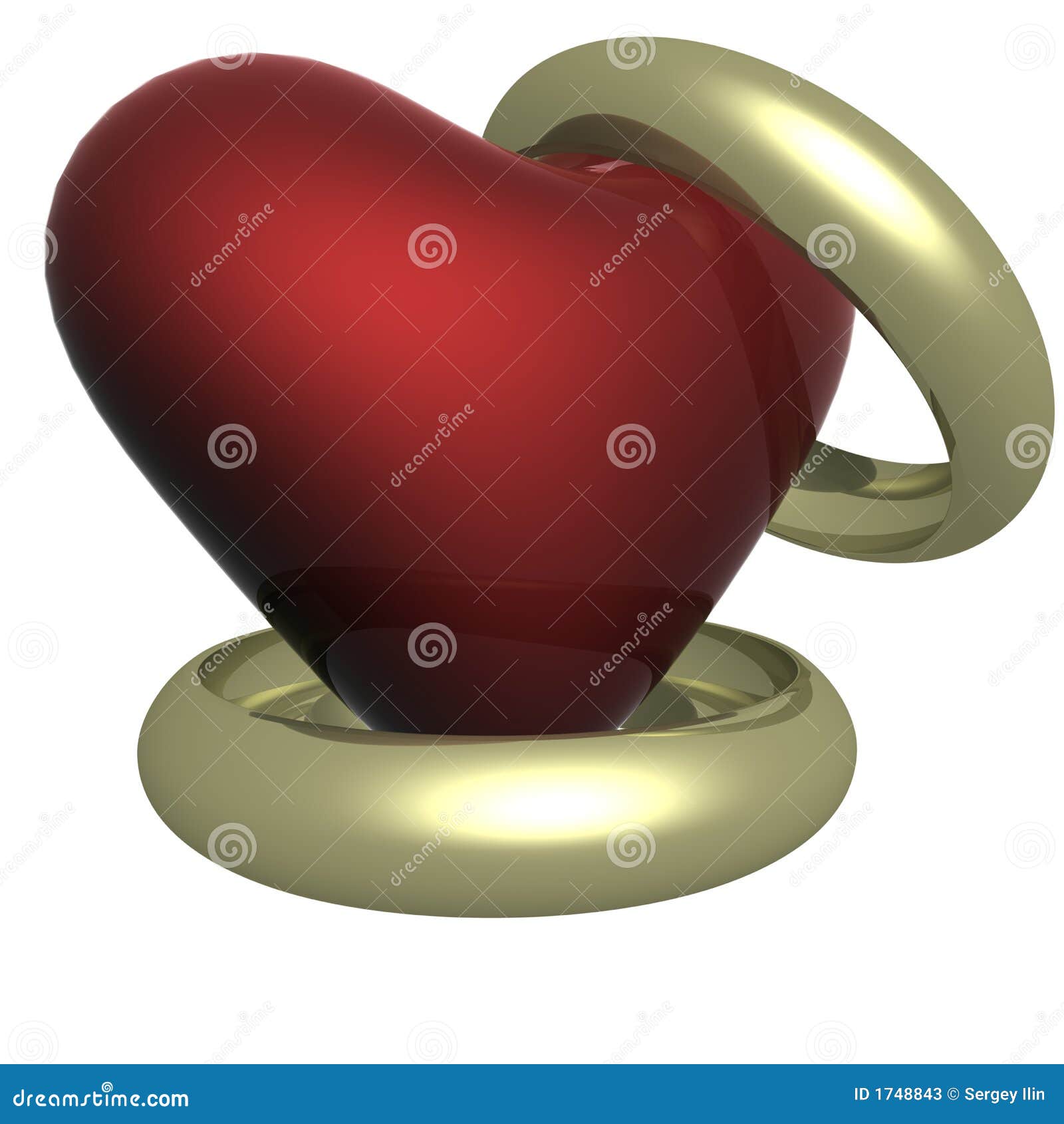 Two Rings With Heart Royalty-Free Stock Photography | CartoonDealer.com ...