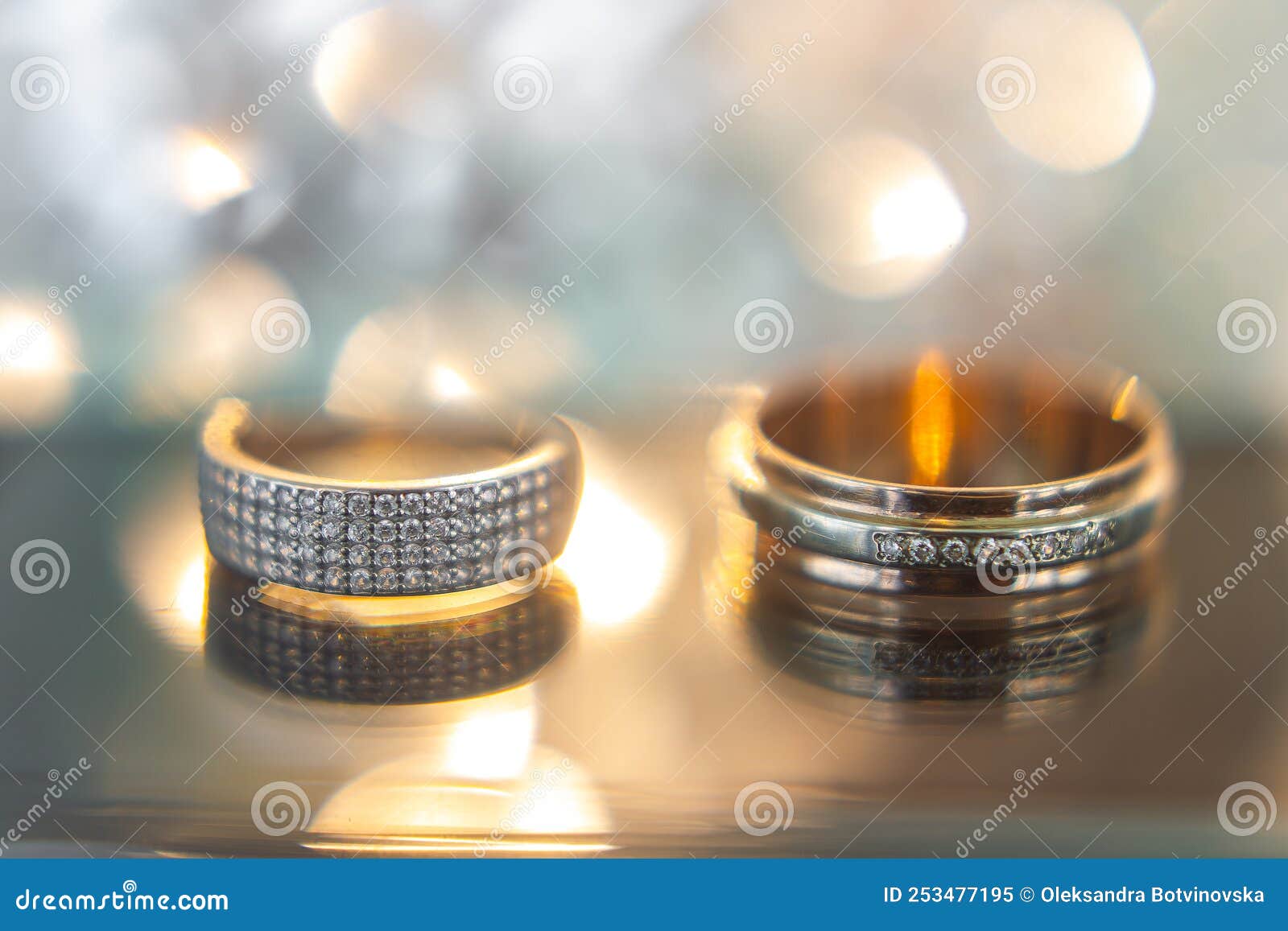 Two Wedding Rings on a Shiny Background Stock Image - Image of sacred ...