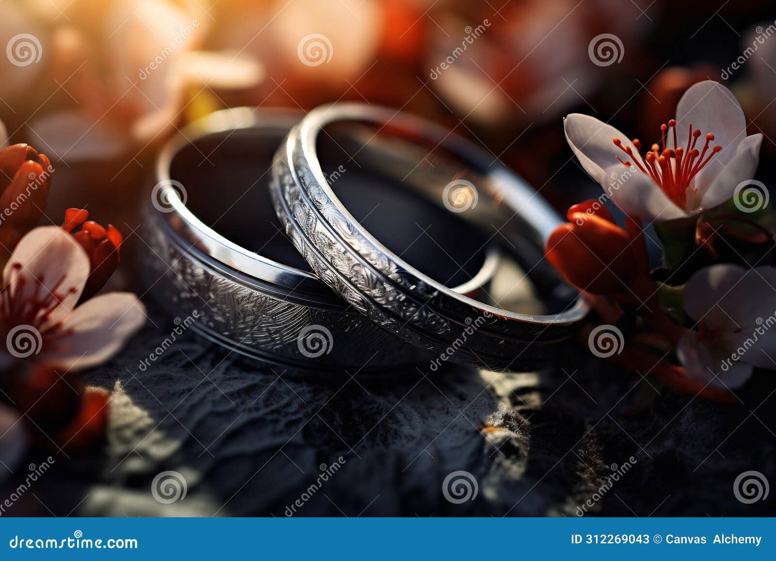 Two Wedding Rings Stacked Together Stock Image - Image of symbolic ...