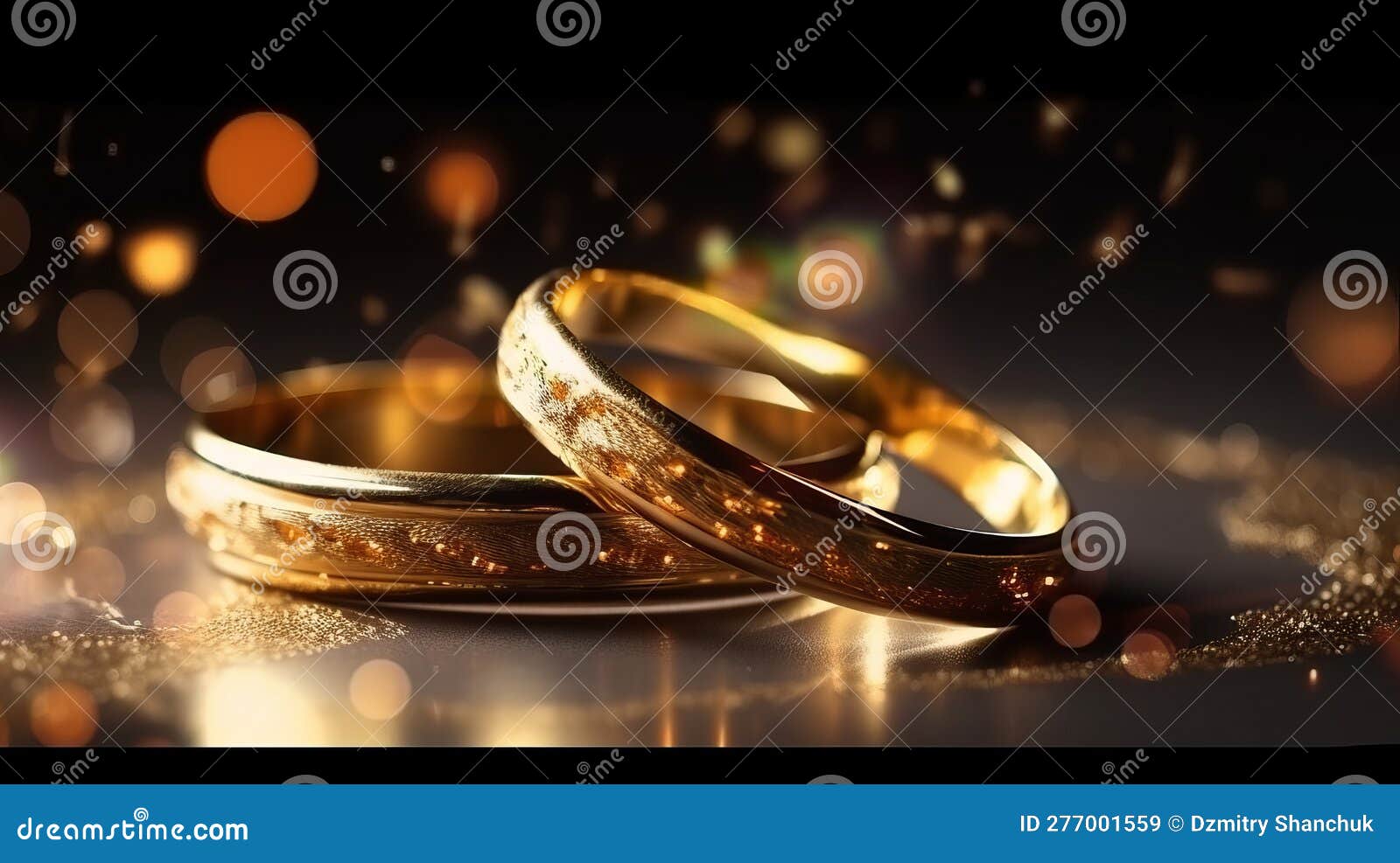 Two Wedding Rings on Top of Each Other Close Up Stock Image - Image of ...