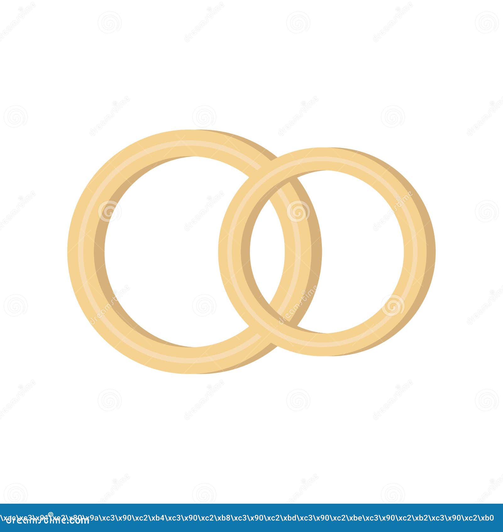 Two Wedding Rings on a White Background. Stock Vector - Illustration of ...