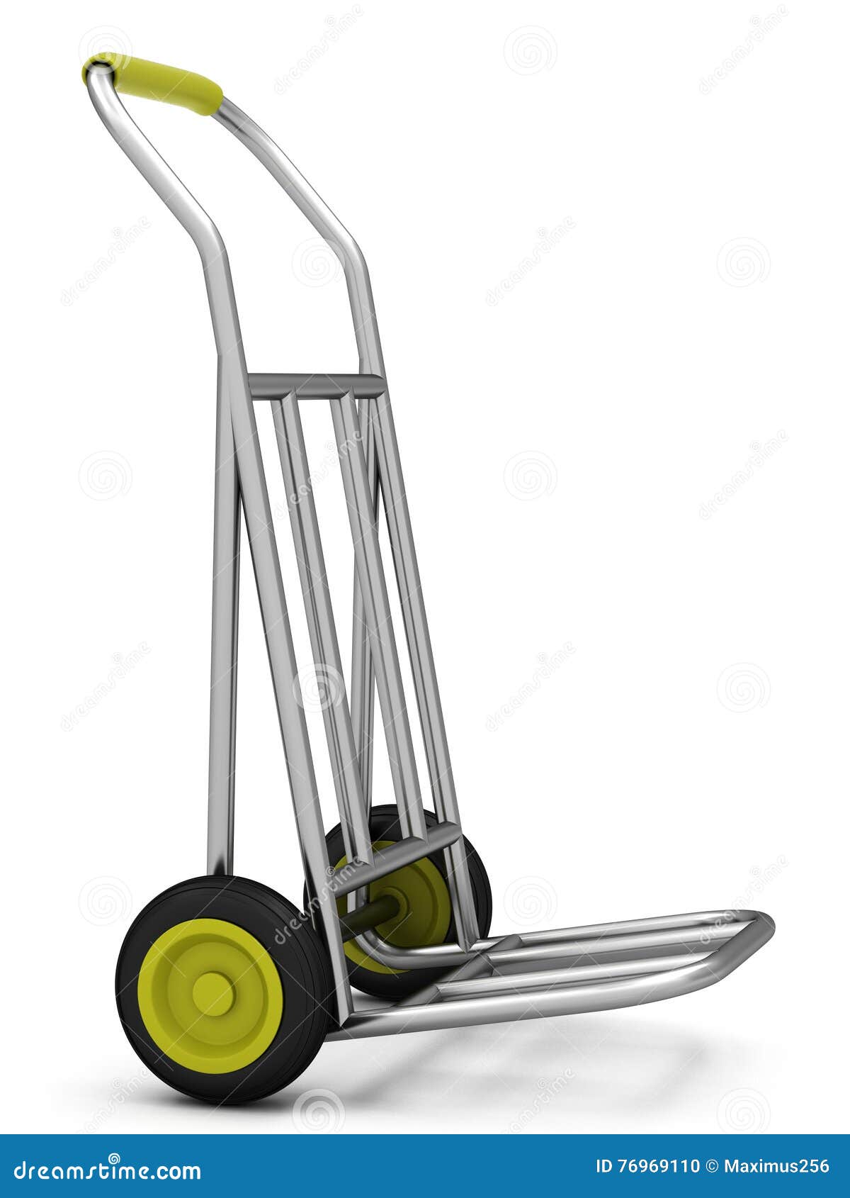 Two-wheel trolley stock illustration. Illustration of rendering - 76969110