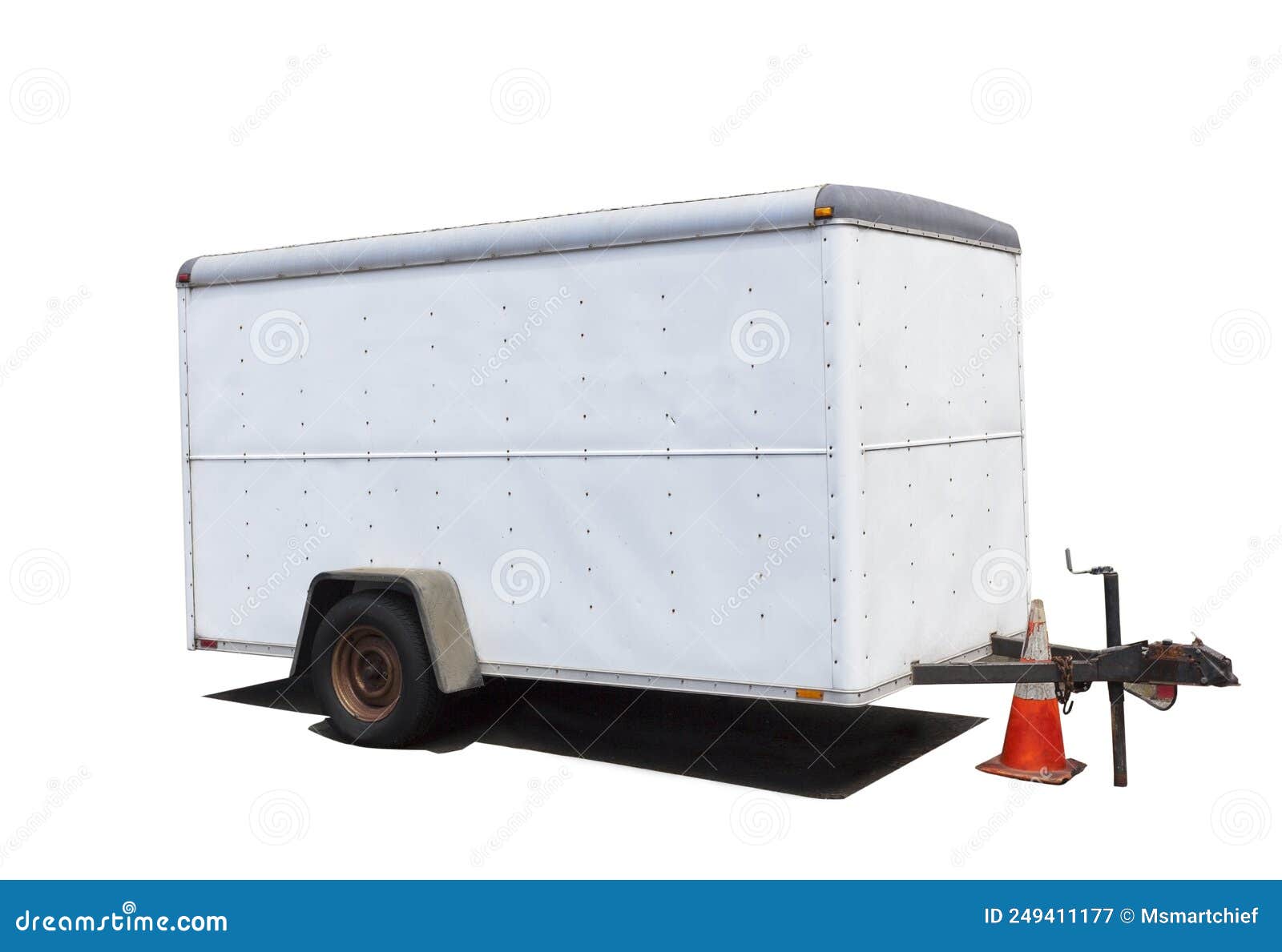 Two wheel utility trailer stock image. Image of used - 249411177