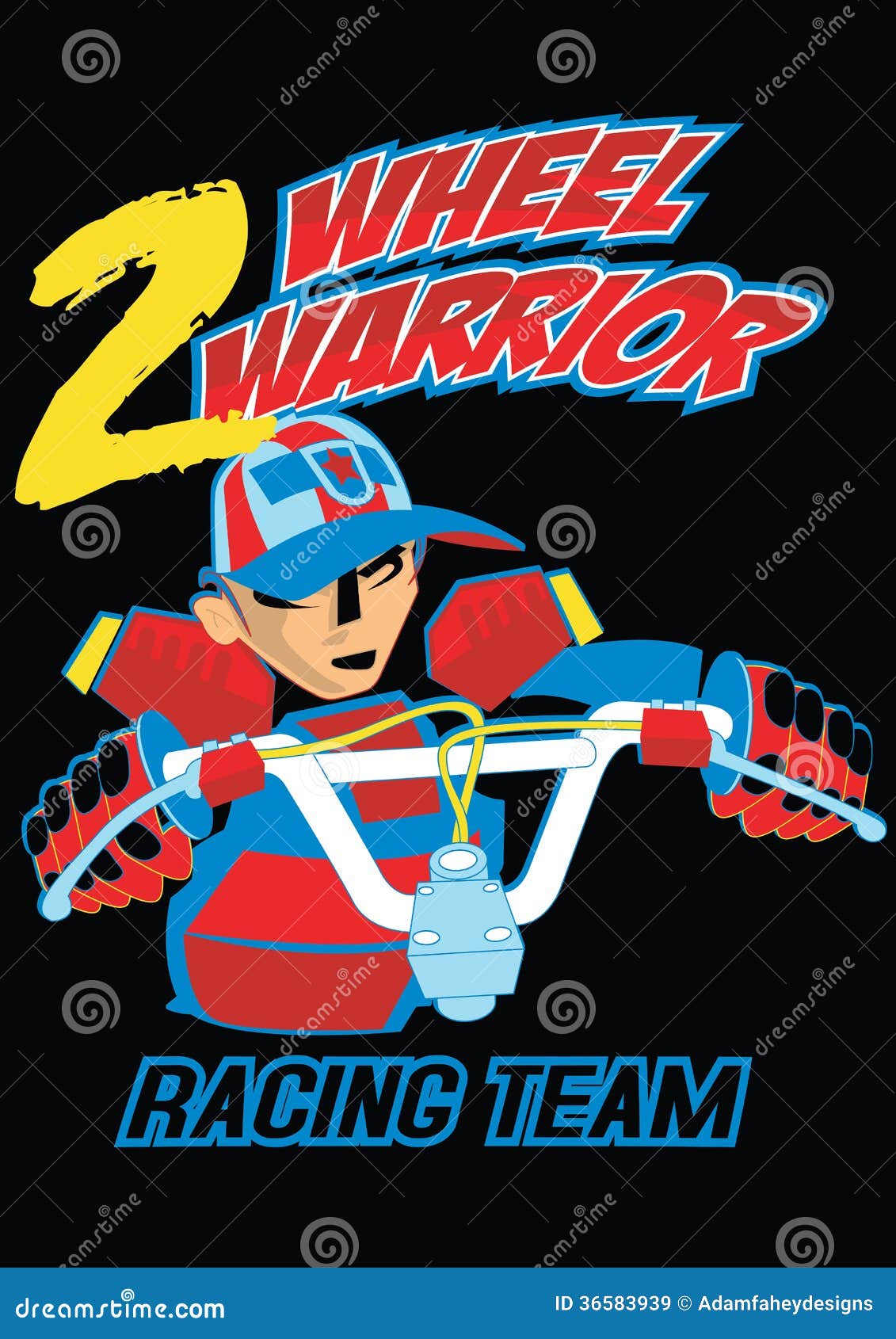 Two wheel warrior. stock vector. Illustration of bike - 36583939