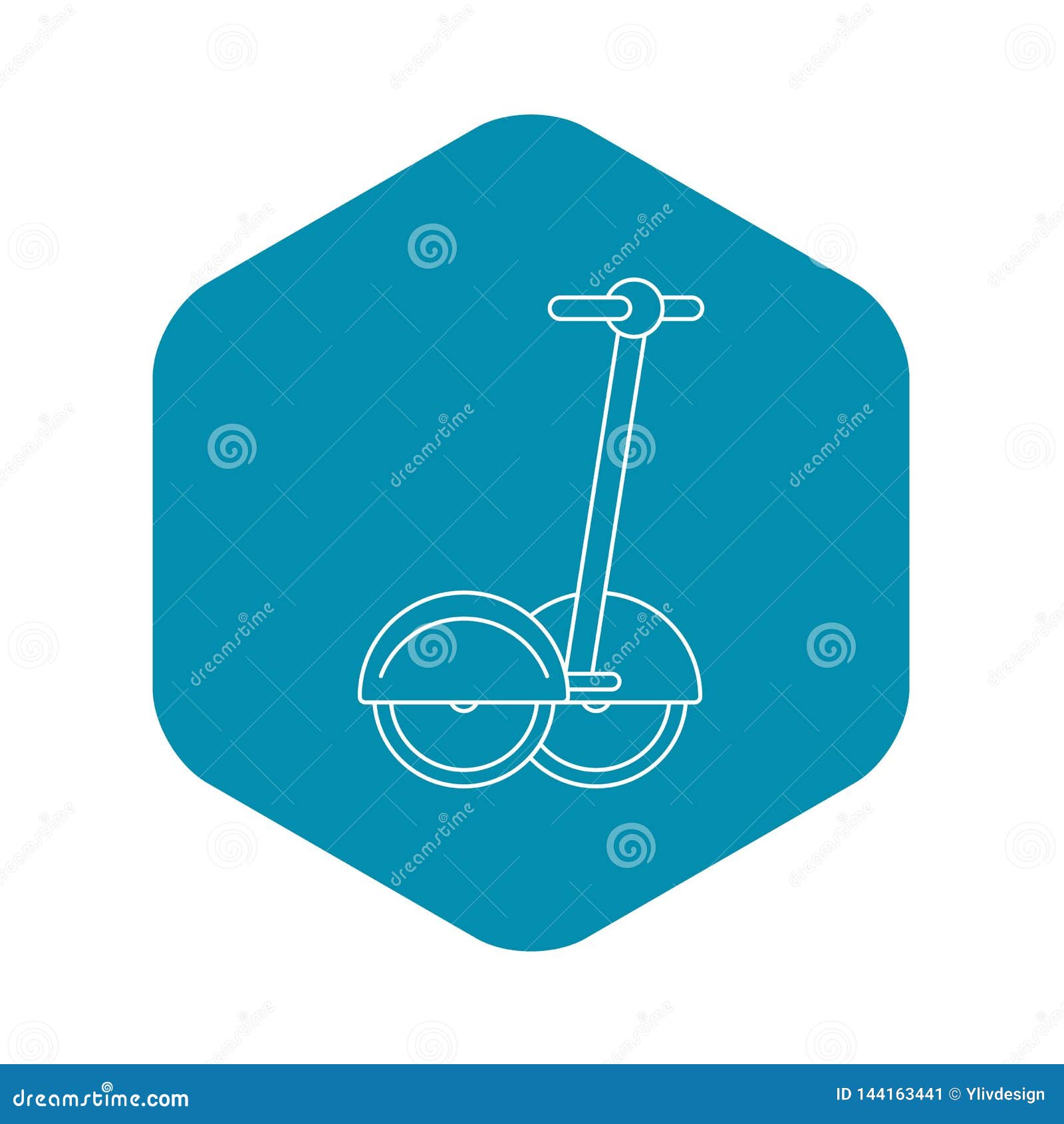 Two Wheeled Electric Vehicle Icon, Outline Style Stock Vector ...
