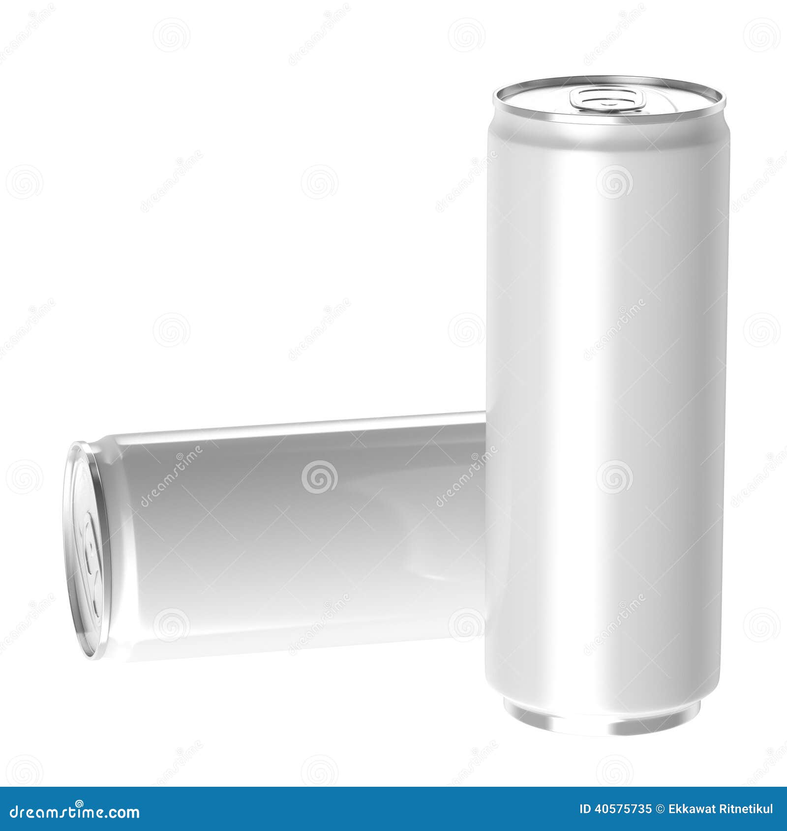 Two White Beverage Drink Cans, PNG Transparent Bac Stock Photo ...