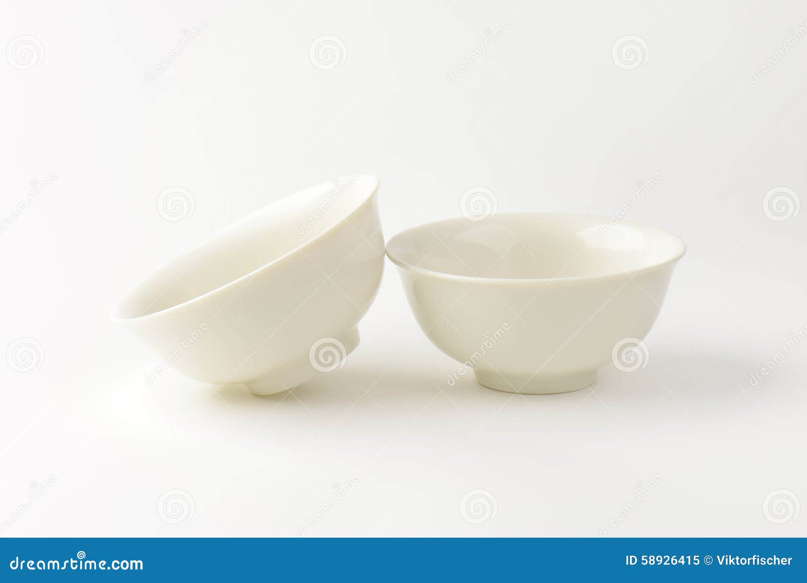 Two white bowls stock image. Image of pottery, dish, kitchen - 58926415