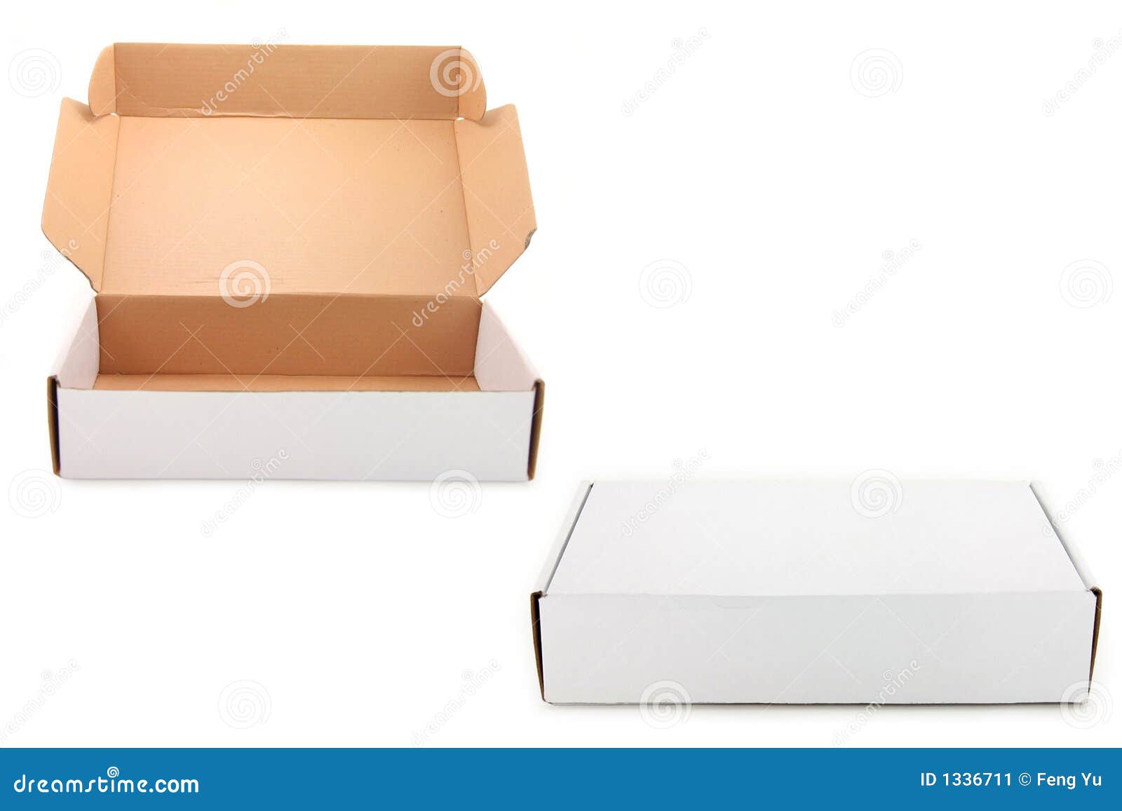 Two white boxes stock image. Image of pack, blank, custom - 1336711