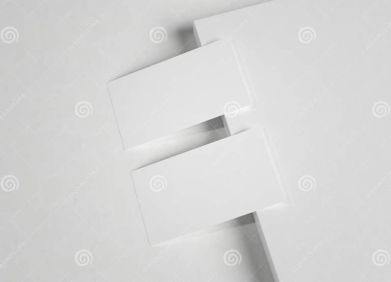 Two White Business Card Mockup. Textured Calling Card Template on a ...