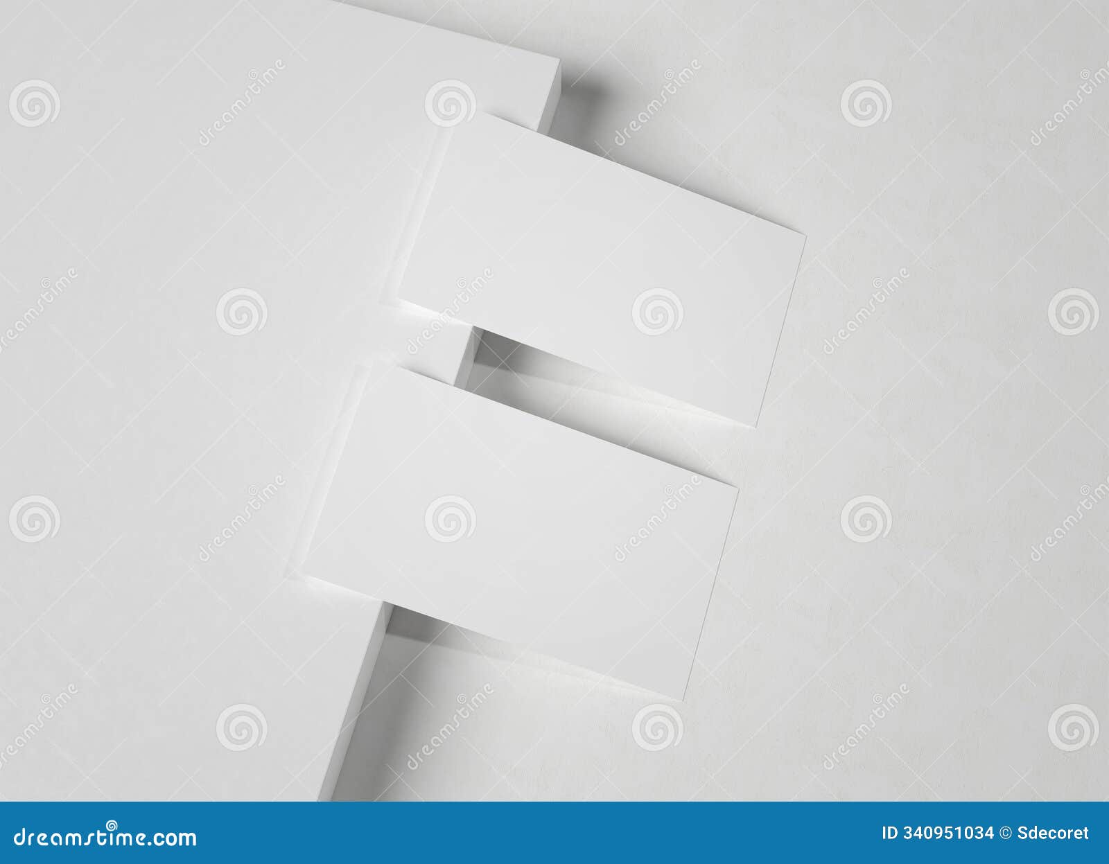 Two White Business Card Mockup. Textured Calling Card Template on a ...