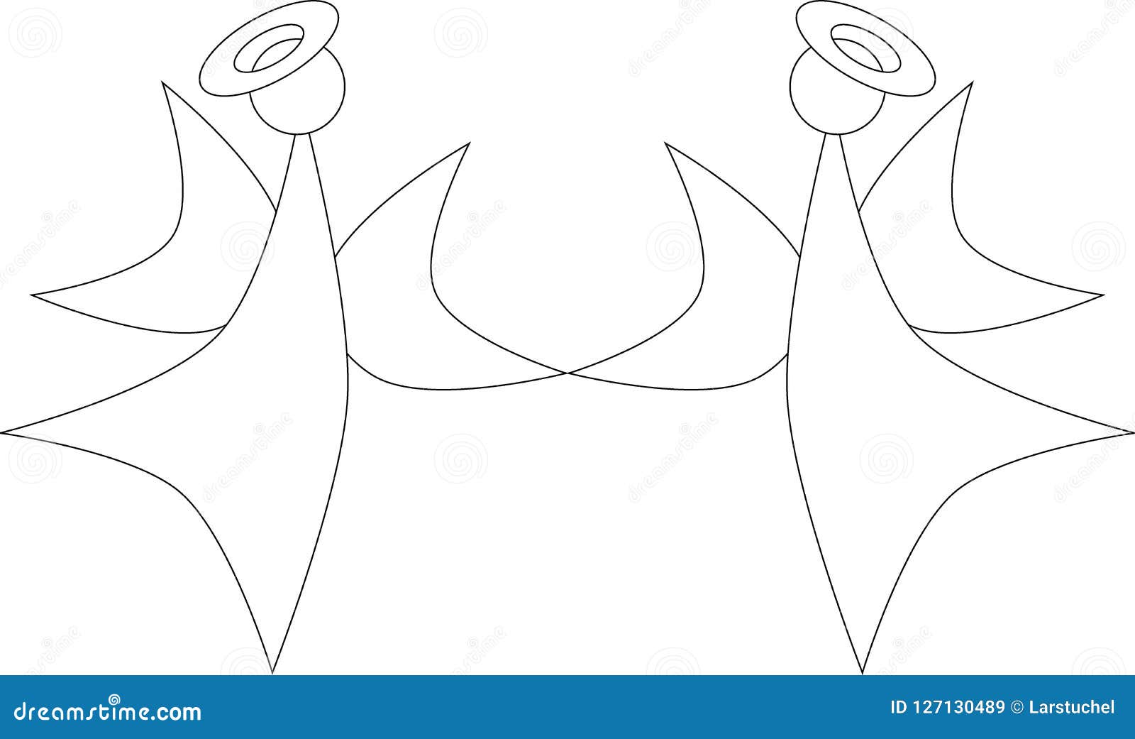 Two white christmas angels stock illustration. Illustration of angel ...
