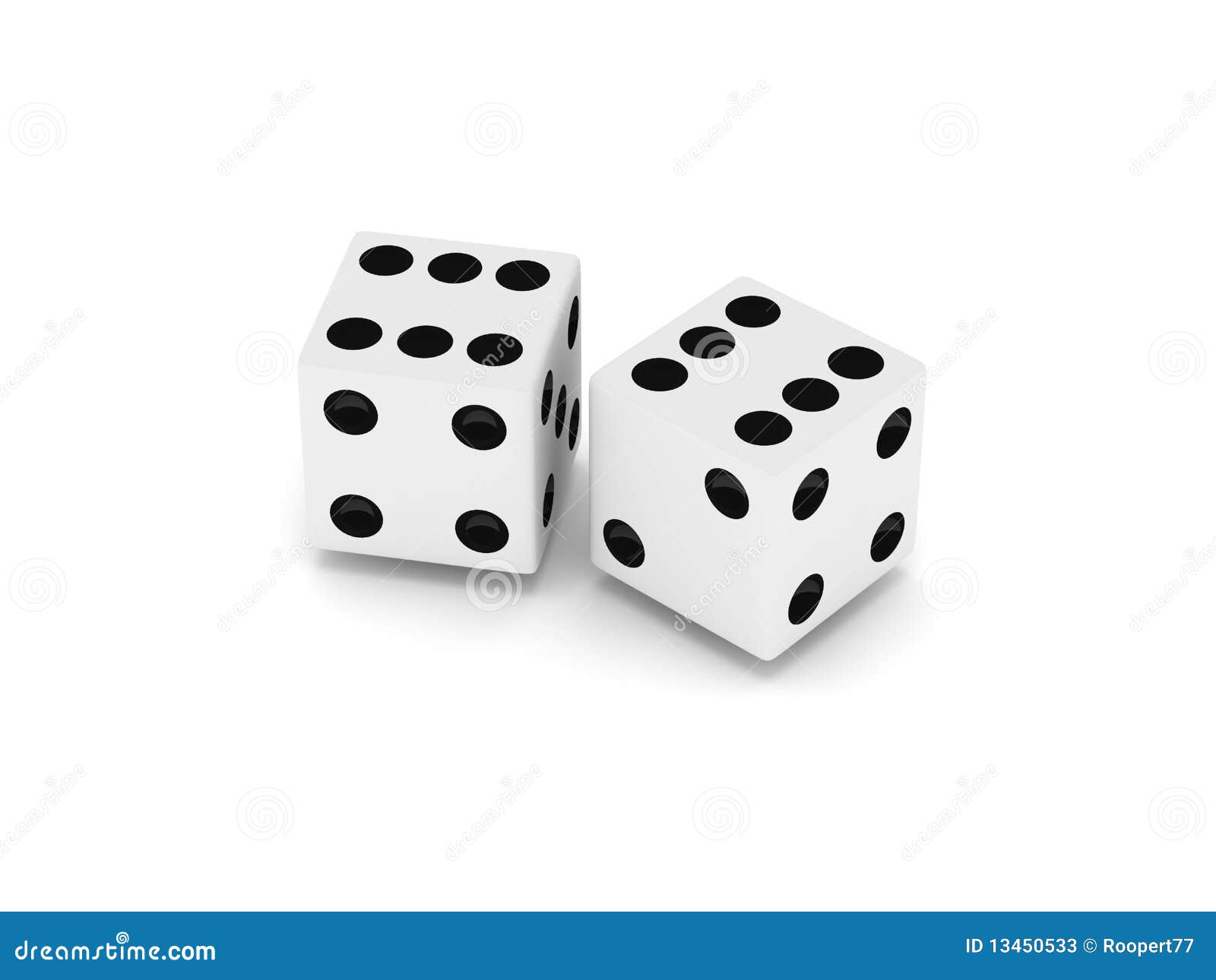Two white dice stock illustration. Illustration of copy - 13450533