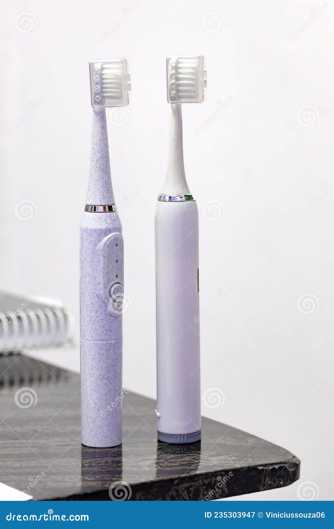 Two White Electric Toothbrushes Stock Image - Image of healthy, tooth ...